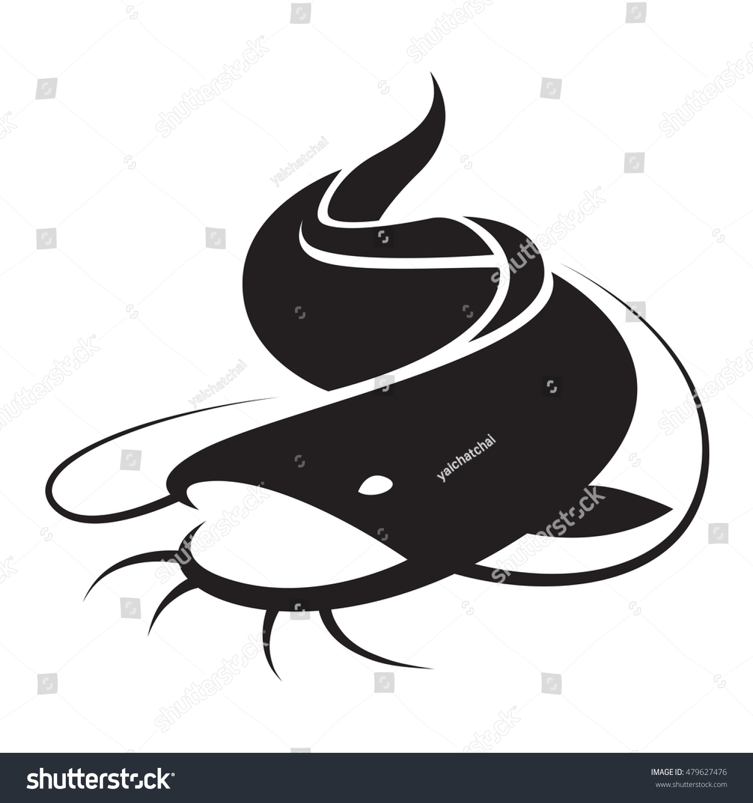 Graphic Catfishvector Stock Vector (Royalty Free) 479627476