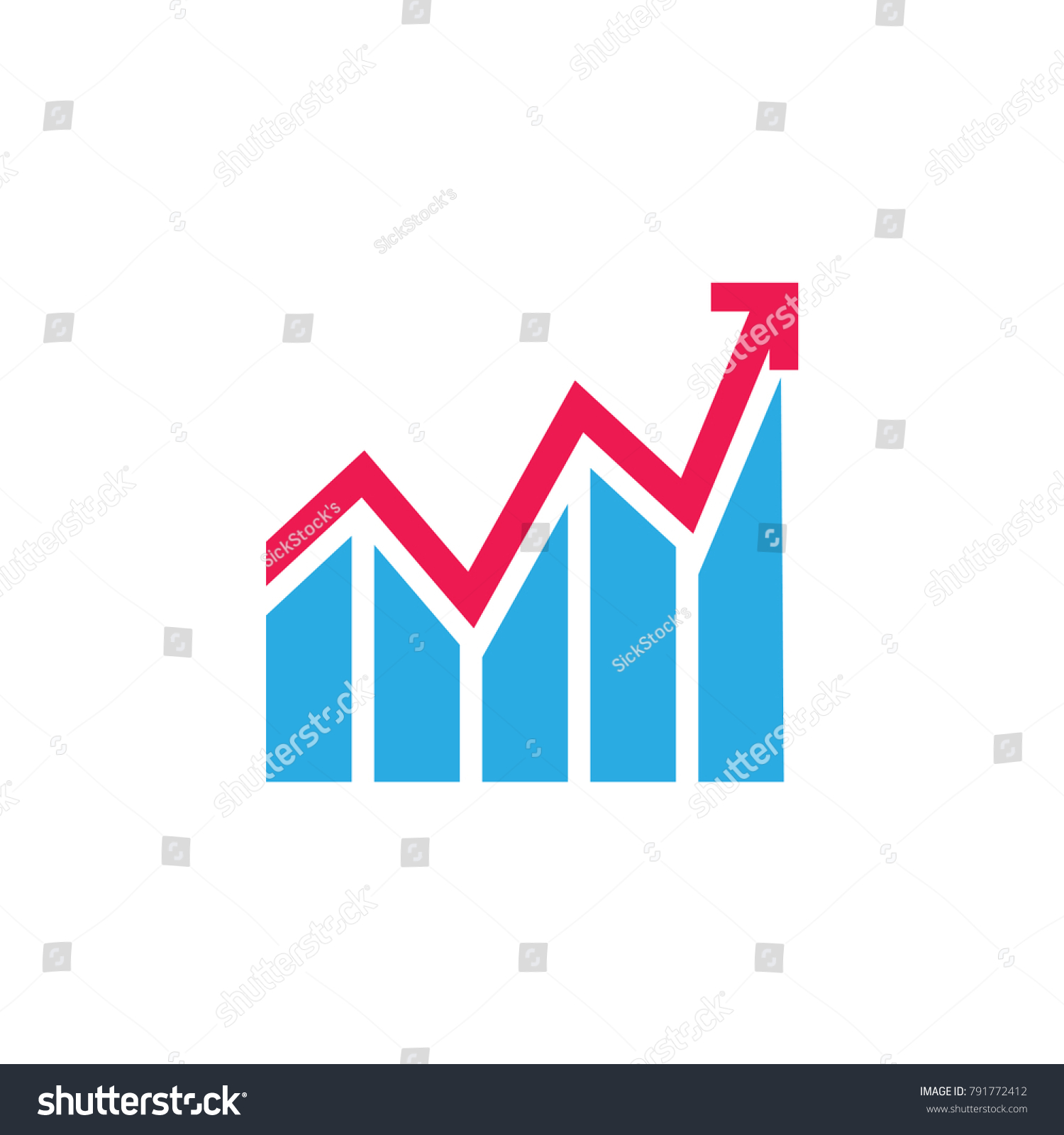 Graphic Chart Arrow Logo Vector Stock Vector (Royalty Free) 791772412 ...