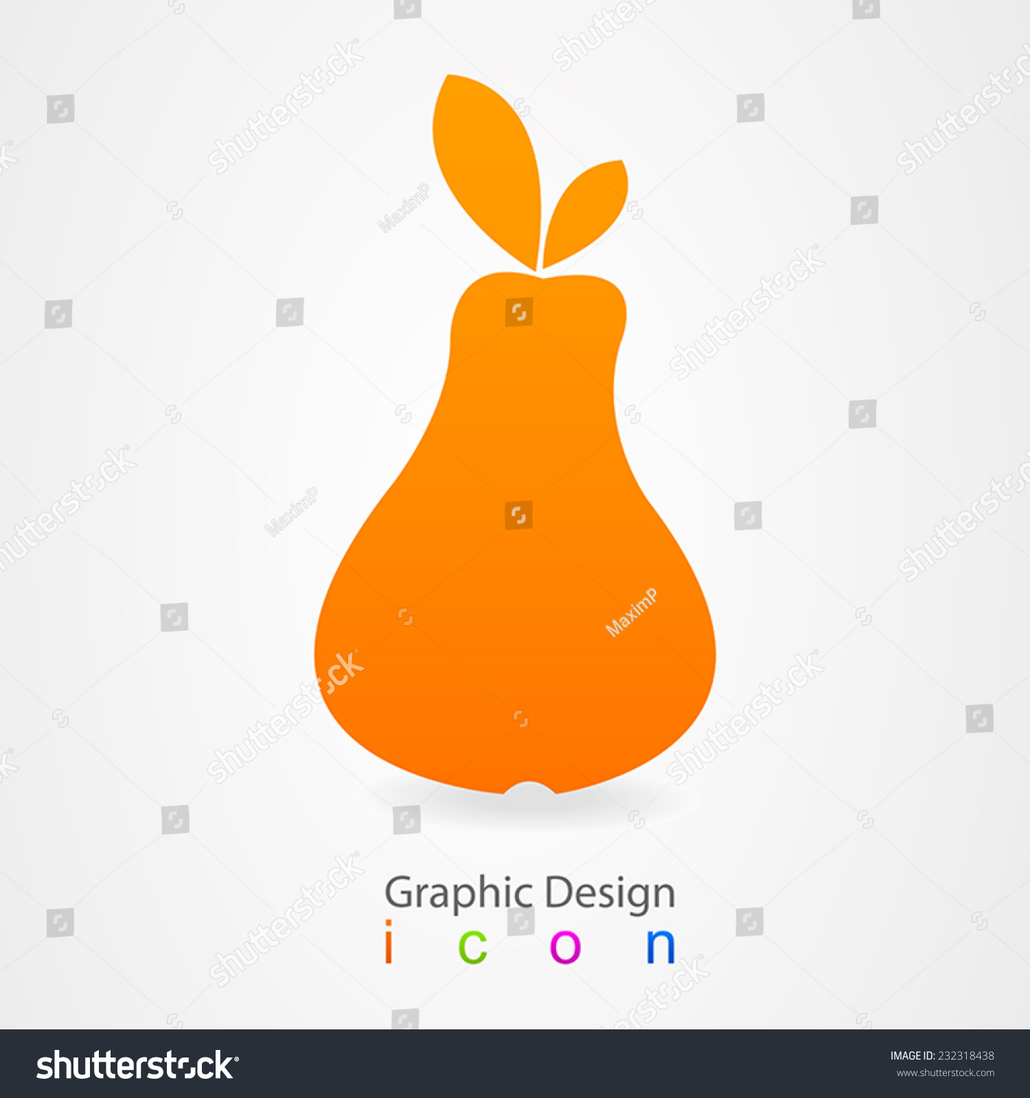 Graphic Design Apple Logo Stock Vector (Royalty Free) 232318438