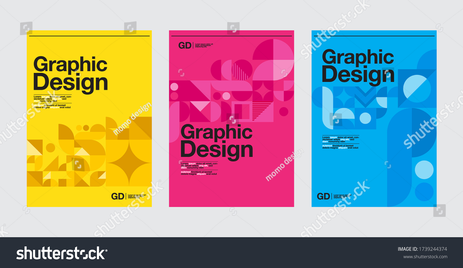 Graphic Design Geometry Shape Blue Layout Stock Vector (Royalty Free ...