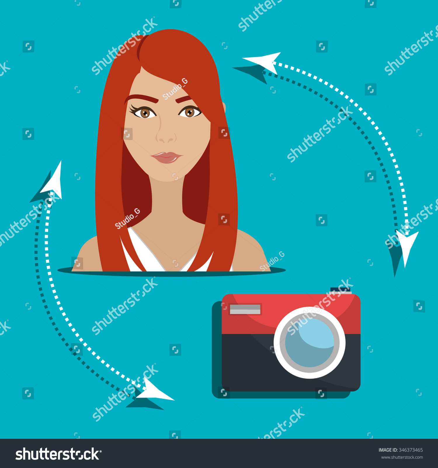 Graphic Design Work Occupation Vector Illustration Stock Vector ...