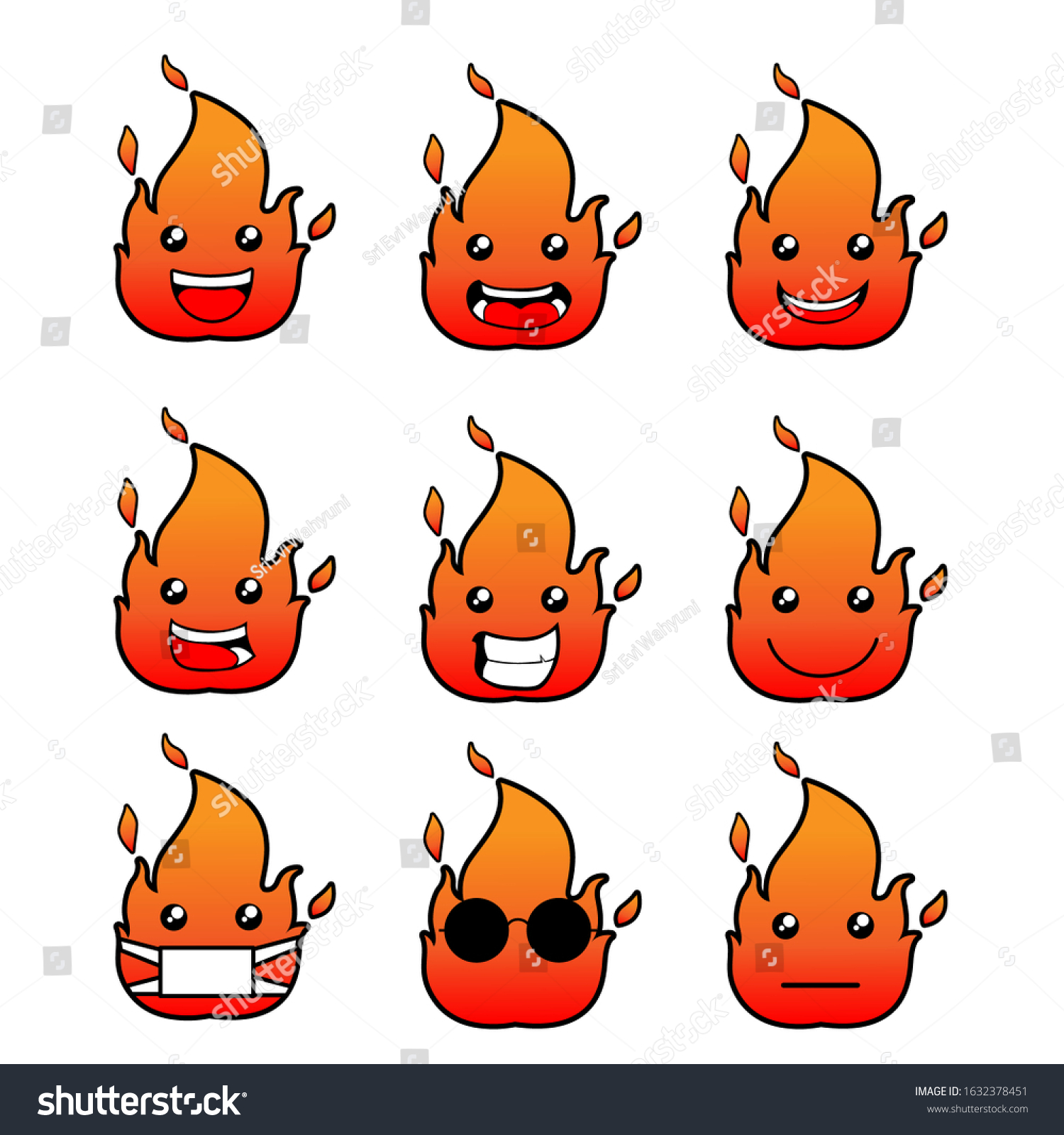 Graphic Fire Icon Vector Illustration Stock Vector (Royalty Free ...