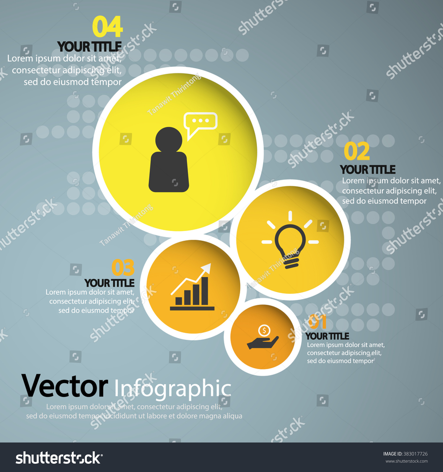 Graphic Layout 4 Stepsvector Illustration: vector de stock (libre de ...
