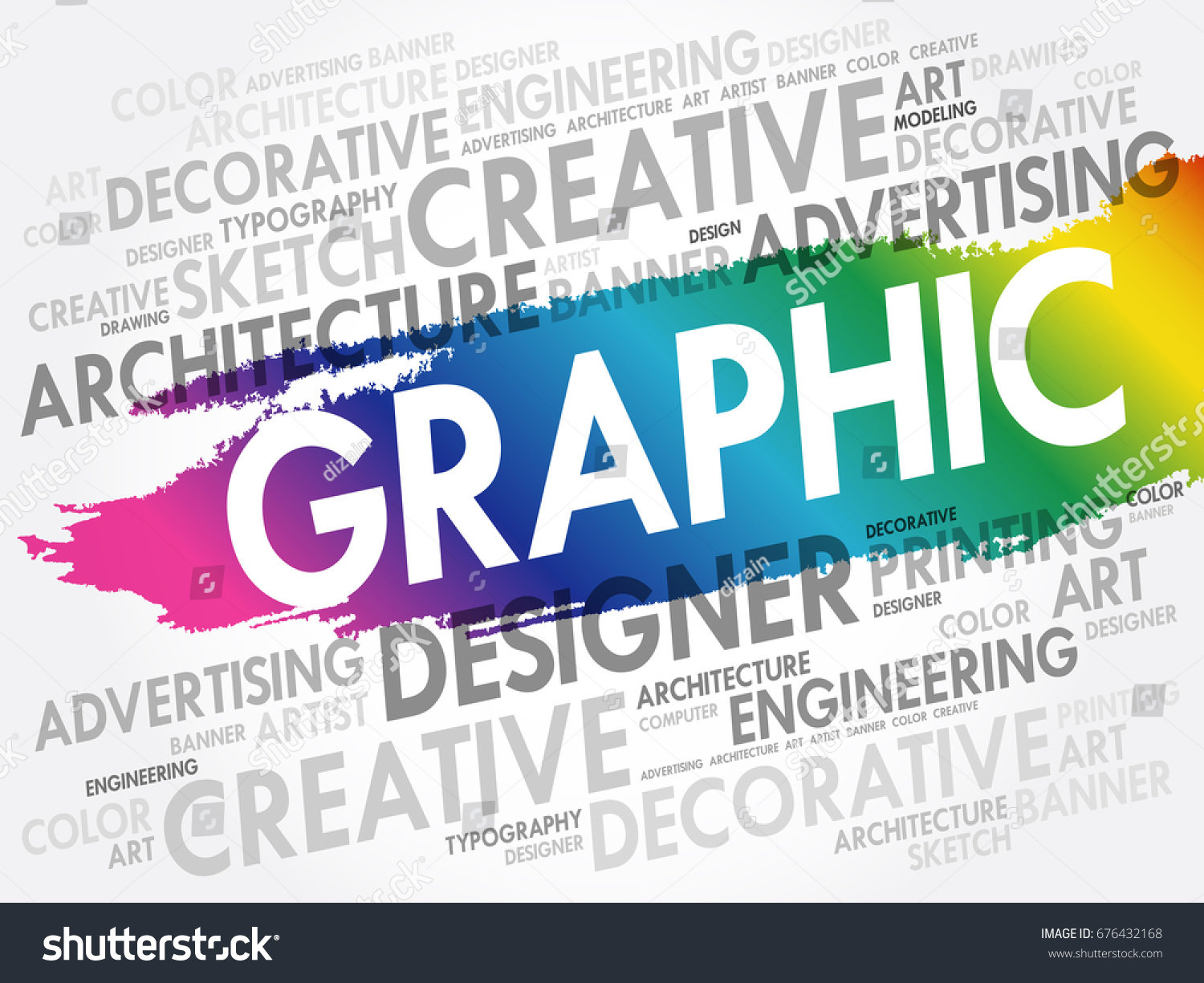 Graphic Word Cloud Creative Business Concept Stock Vector (Royalty Free ...