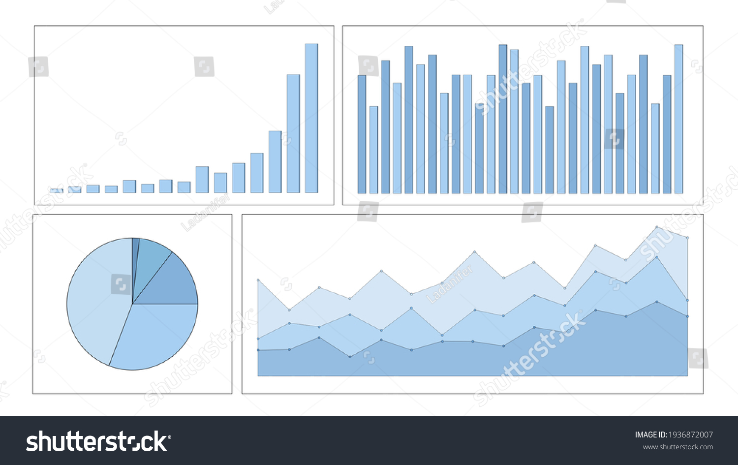 Graphs Diagrams Charts Vector Infographic Elements Stock Vector ...