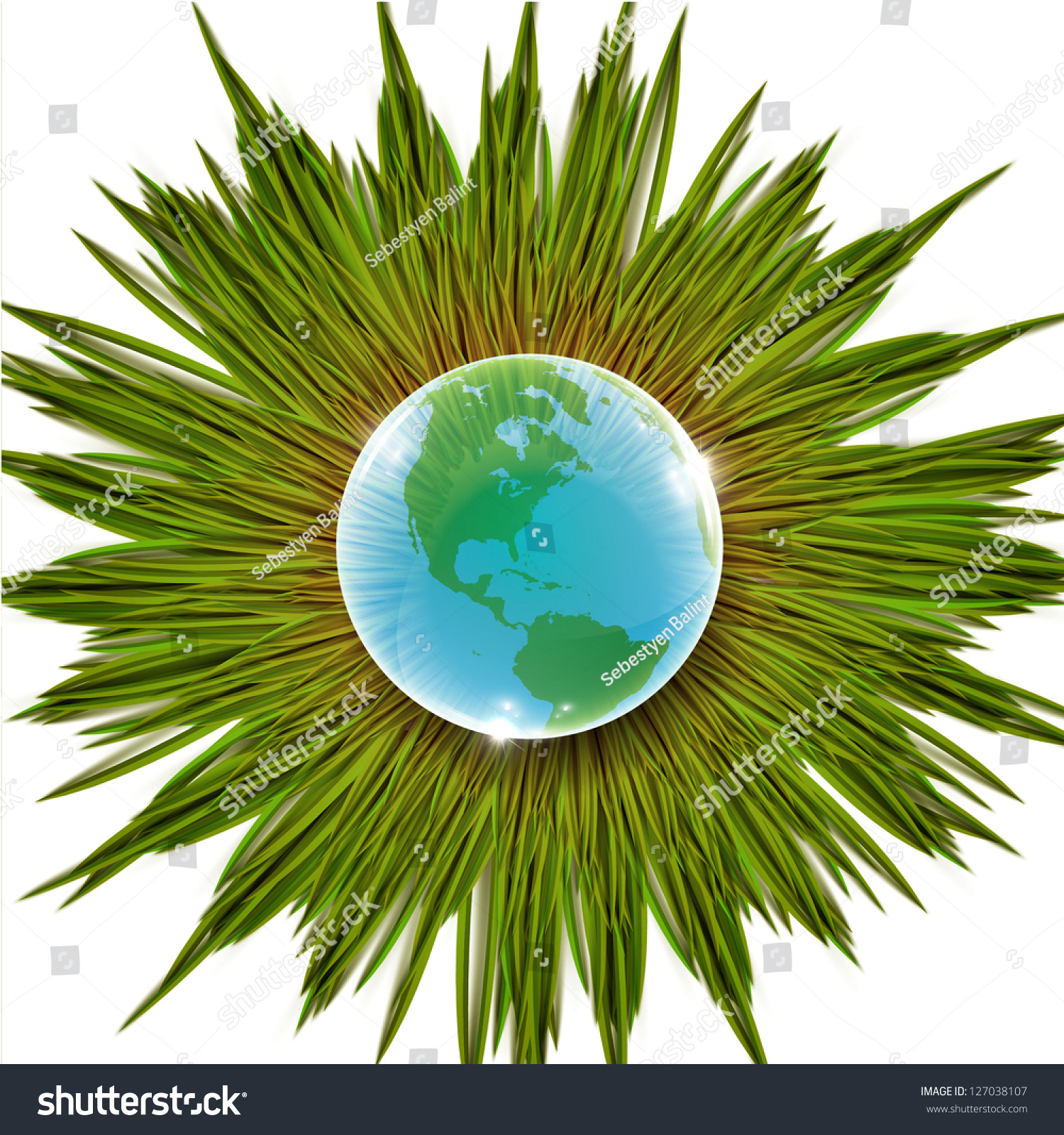 Grass Earth Vector Illustration Stock Vector (Royalty Free) 127038107 ...