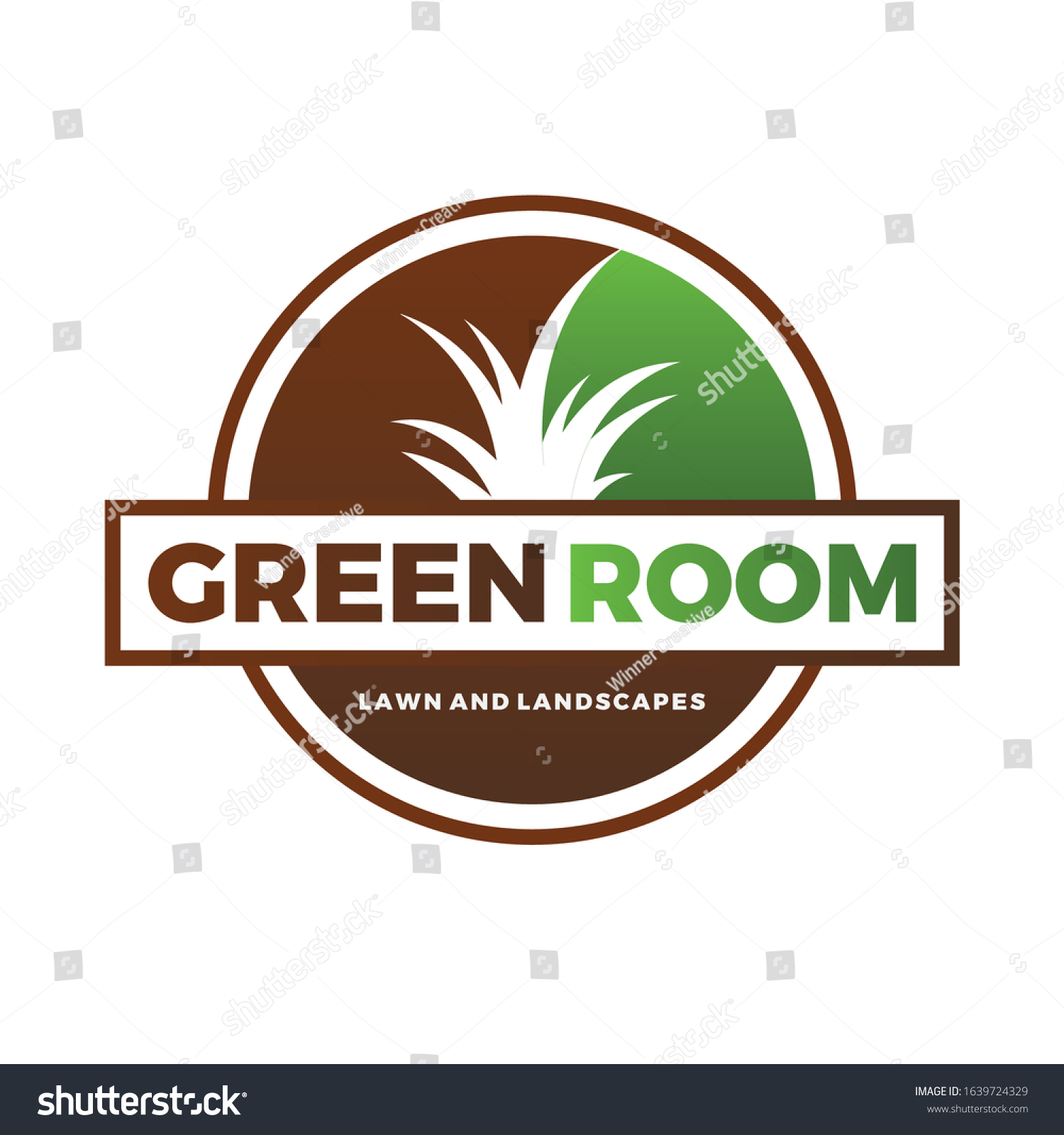 Grass Logo Landscape Lawn Logo Vector Stock Vector (Royalty Free ...