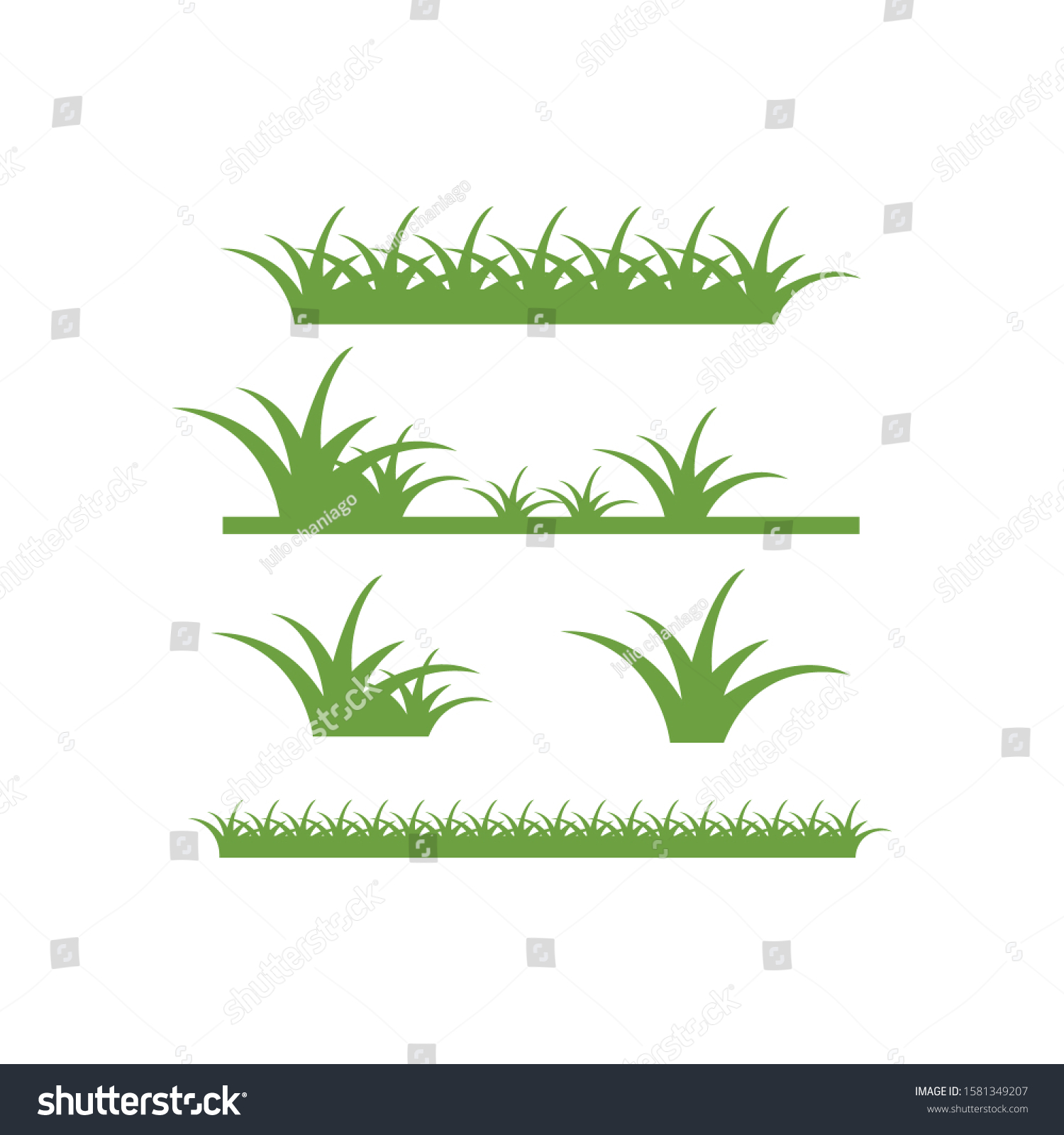 Grass Vector Illustration Template Design Stock Vector (Royalty Free ...