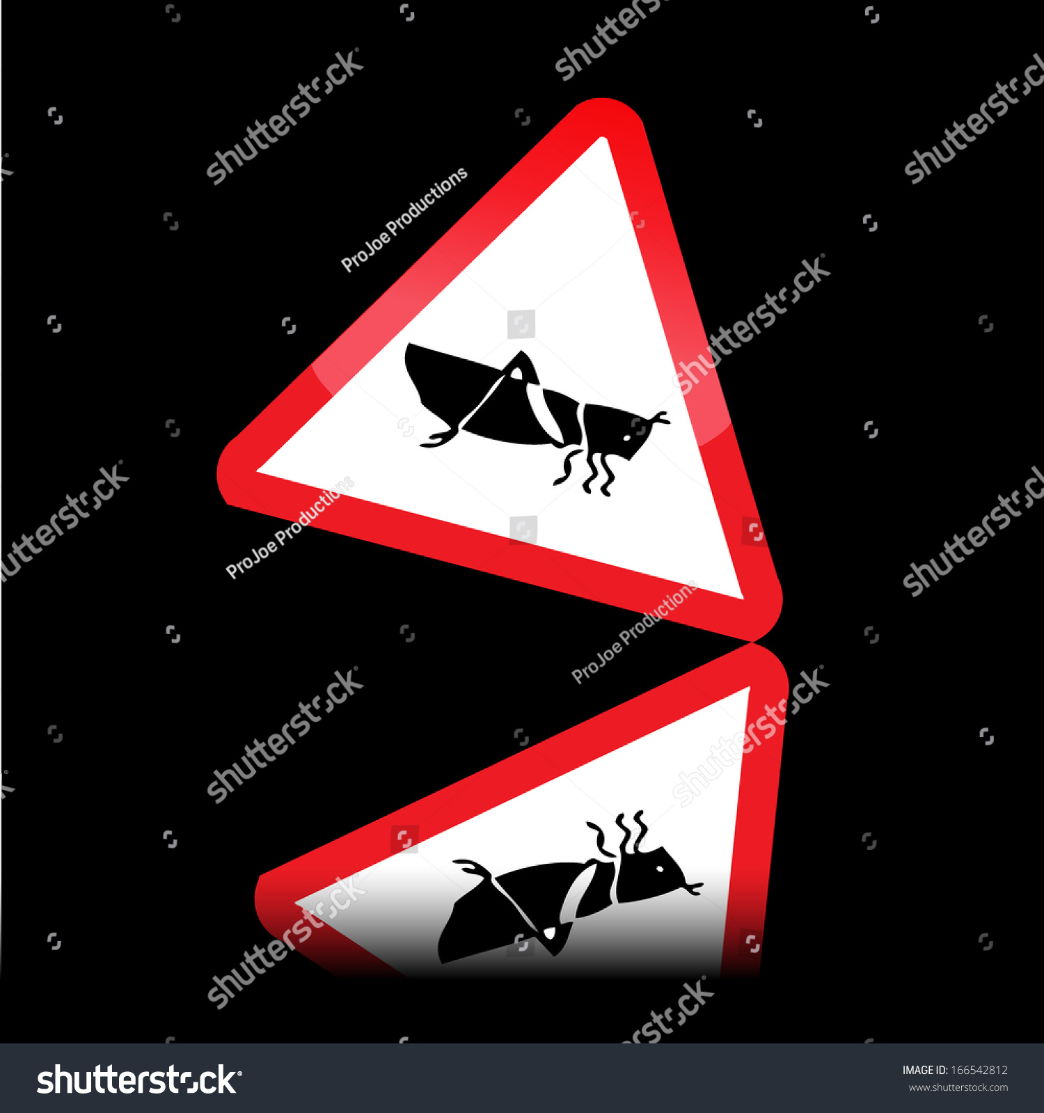Grasshopper Danger Signs Stock Vector (Royalty Free) 166542812 ...