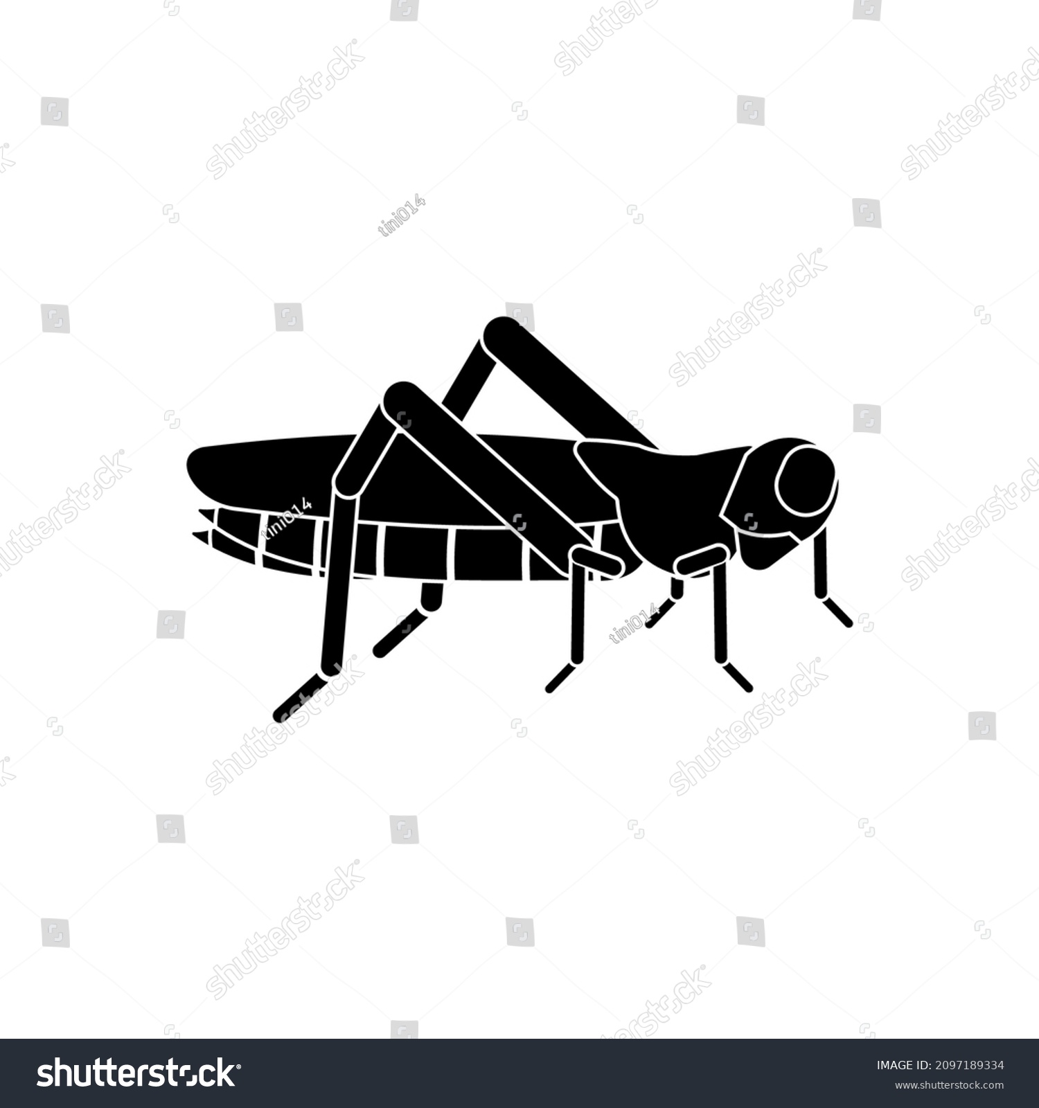 Grasshopper Icon Grasshopper Vector Sign Symbol Stock Vector (Royalty ...