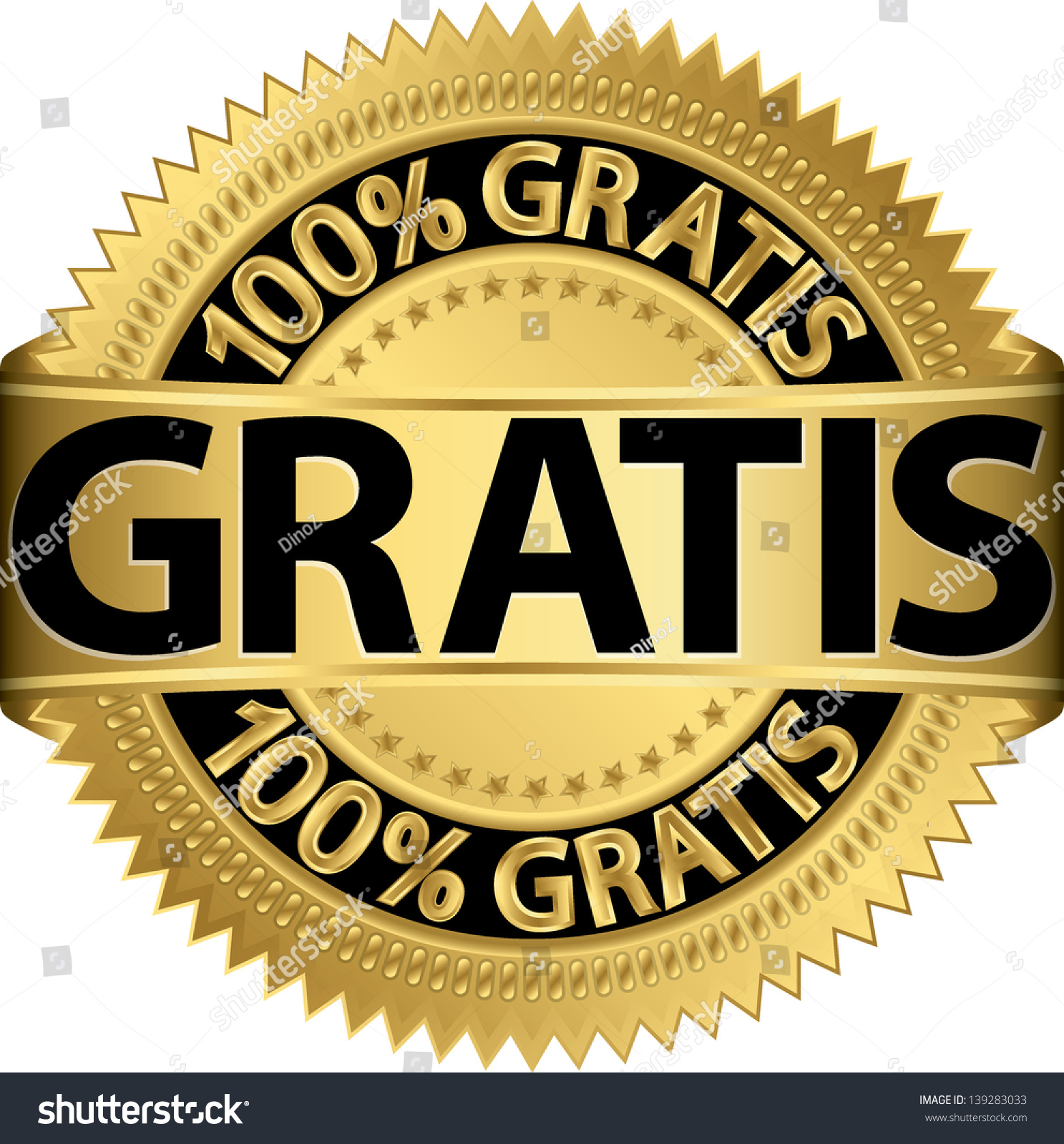 Gratis Golden Label Vector Illustration Stock Vector (Royalty Free ...