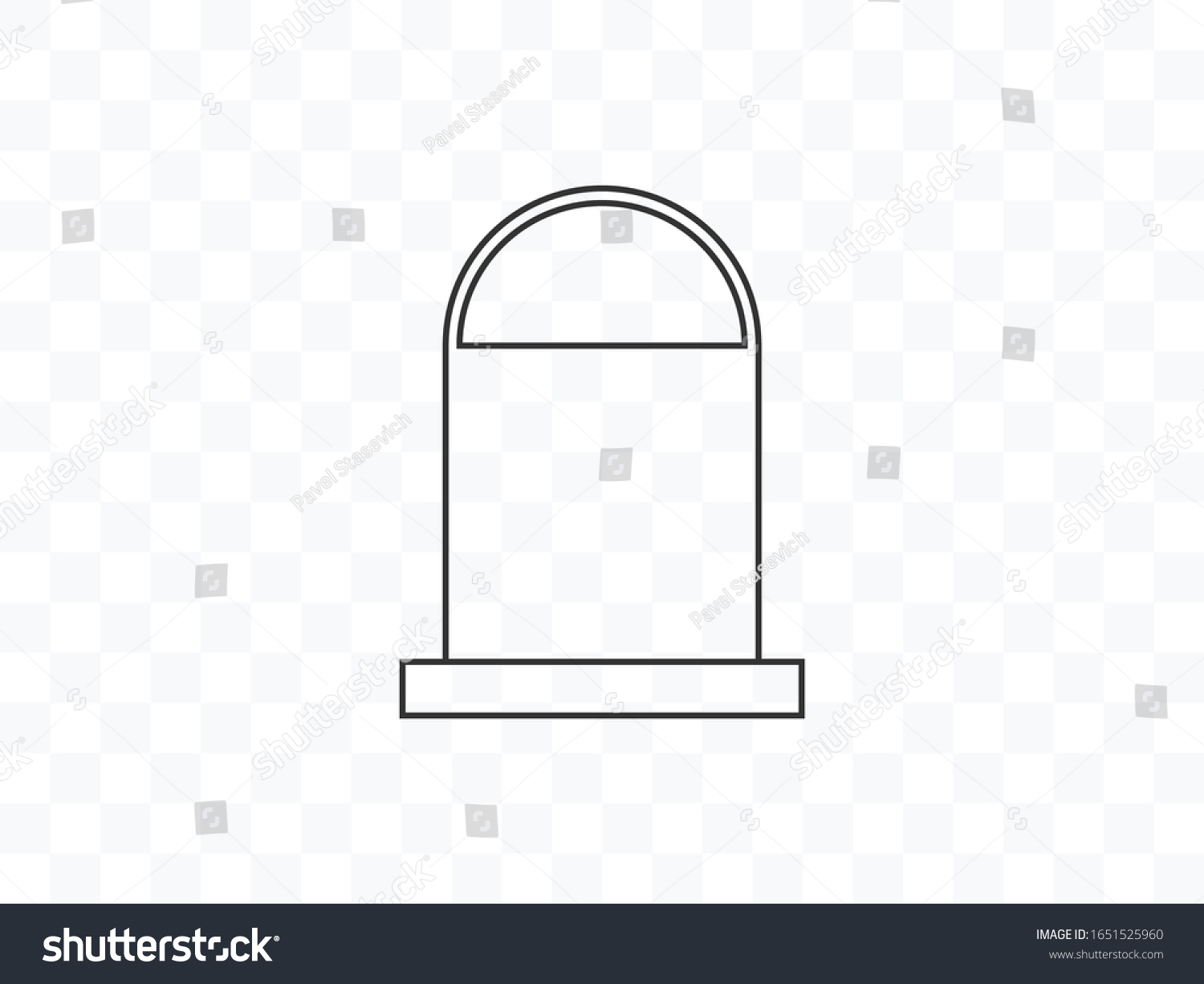 Gravestone Graveyard Rip Icon Vector Illustration Stock Vector (Royalty ...