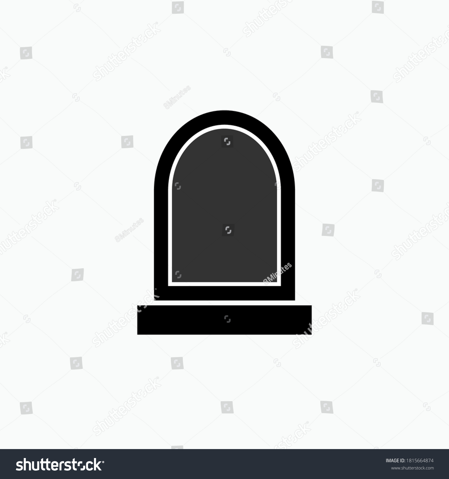 Gravestone Icon Cemetery Symbol Vector Stock Vector (Royalty Free ...