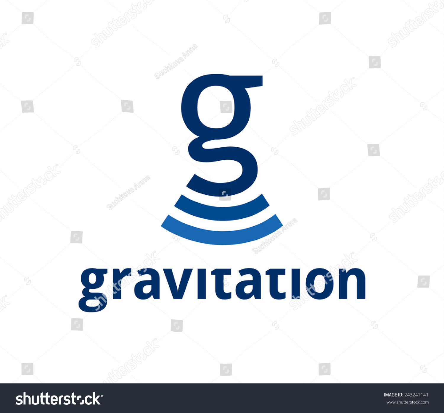 Gravitation Gravity Logo Vector Illustration Stock Vector (Royalty Free ...