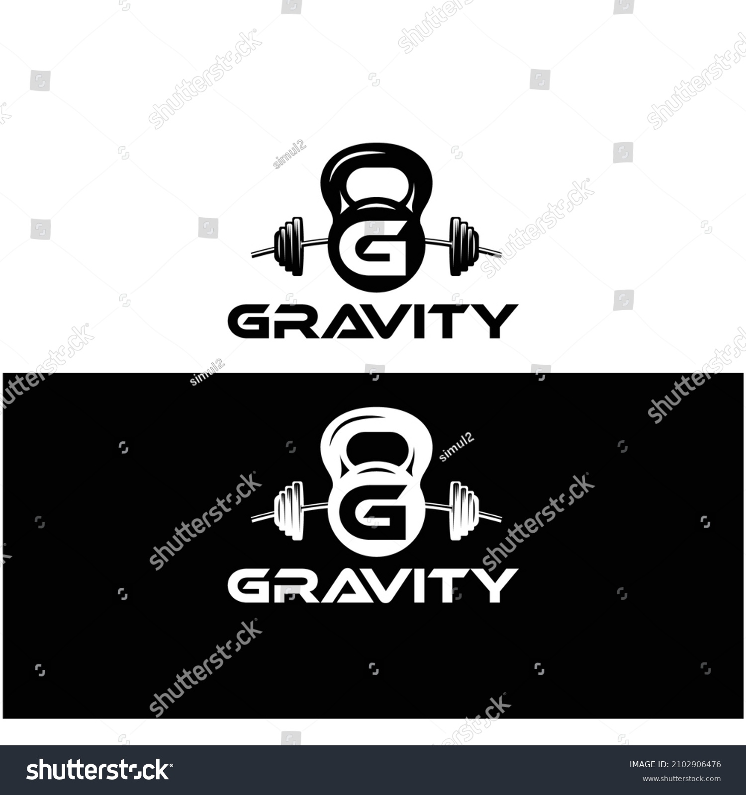 Gravity Gym Logo Design Vector Illustration Stock Vector (Royalty Free ...