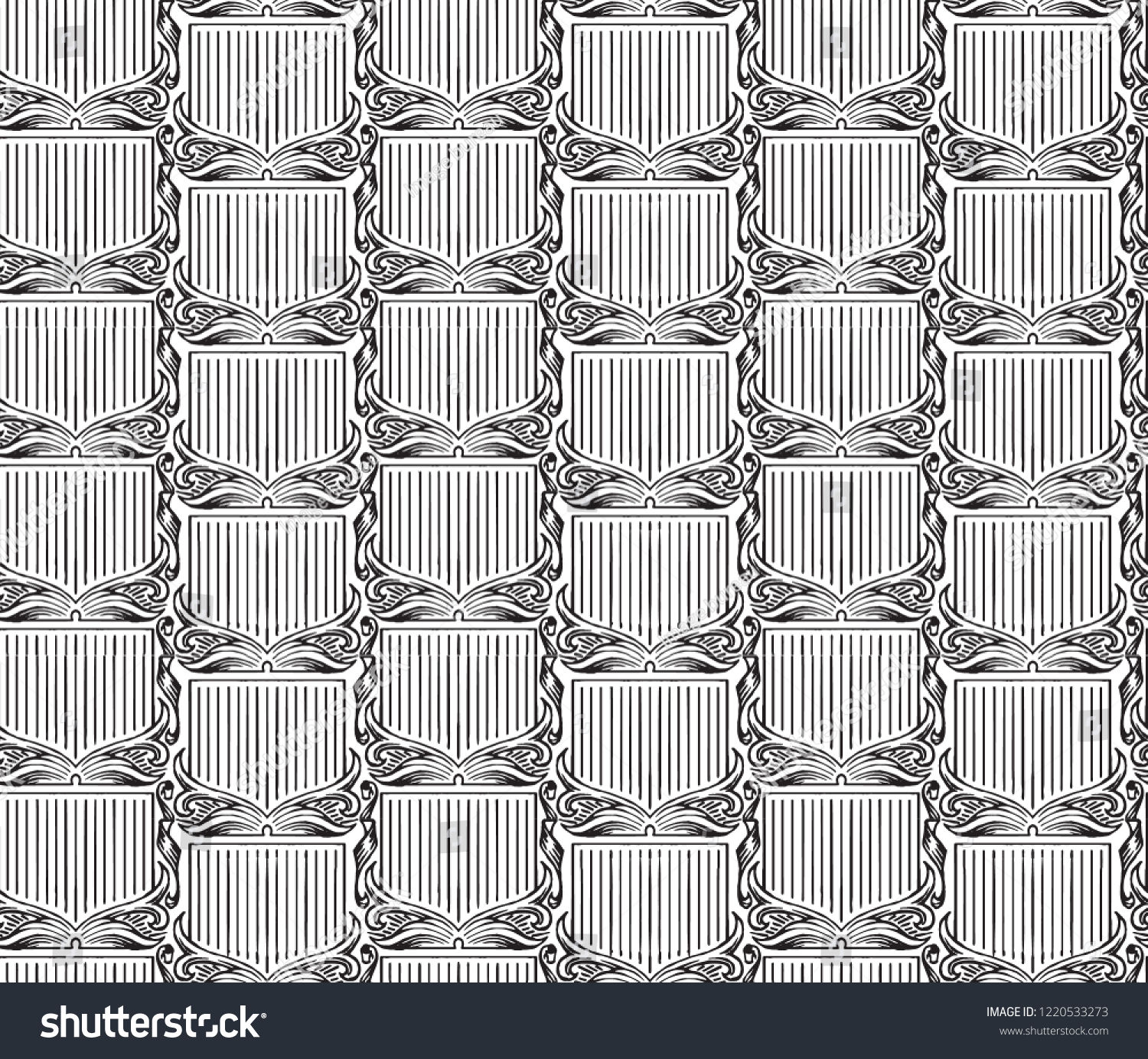 Gravure Background Pattern Hand Drawing Style Stock Vector (Royalty ...