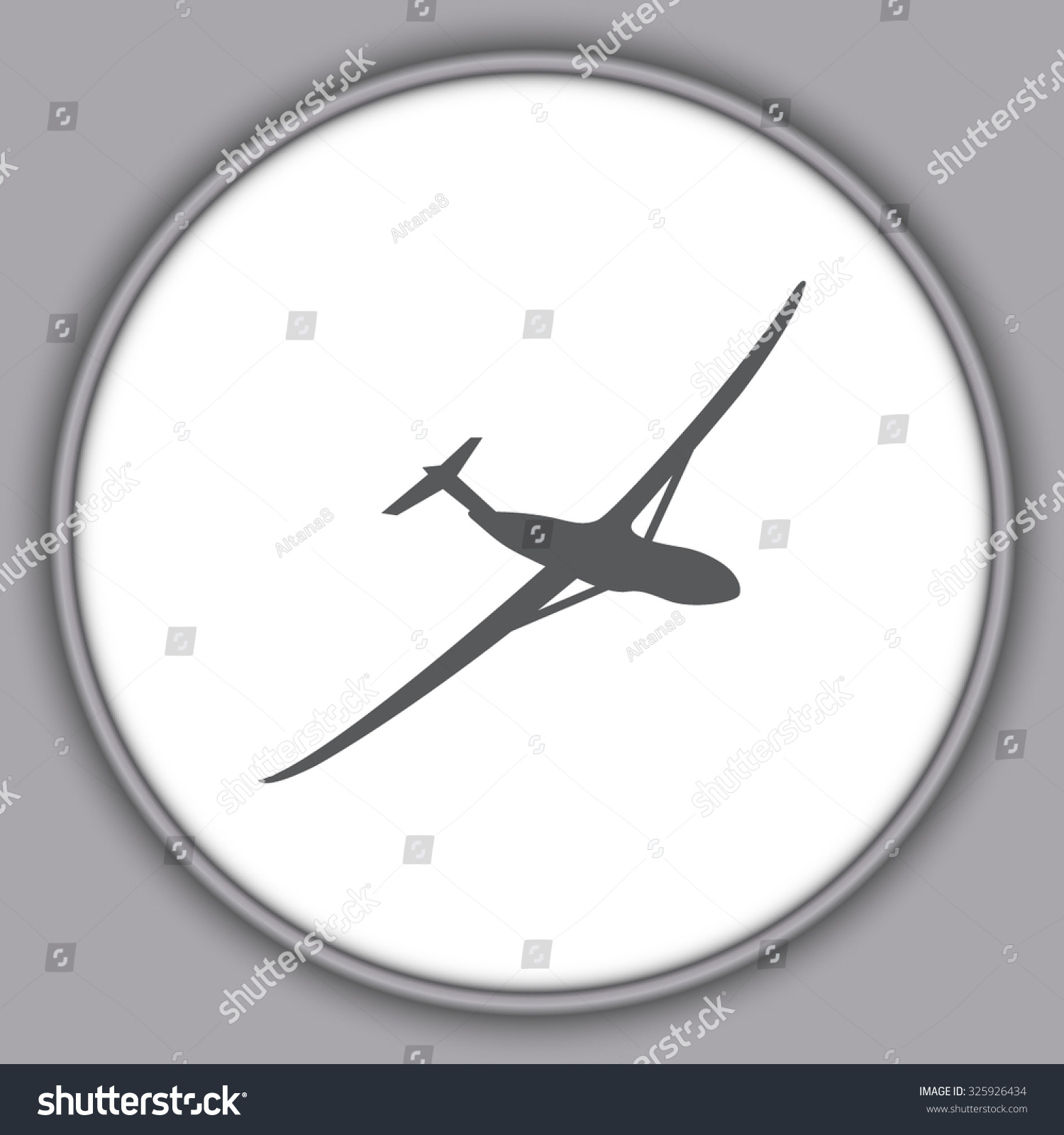 Gray Airplane Icon Stock Vector (Royalty Free) 325926434 | Shutterstock