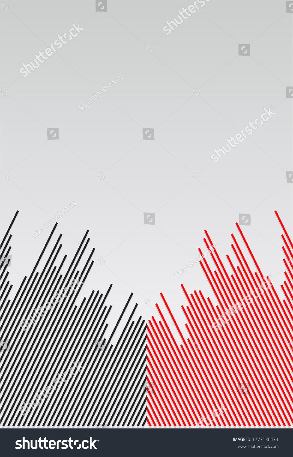 Gray Background Red Black Line Stock Vector (Royalty Free) 1777136474 ...