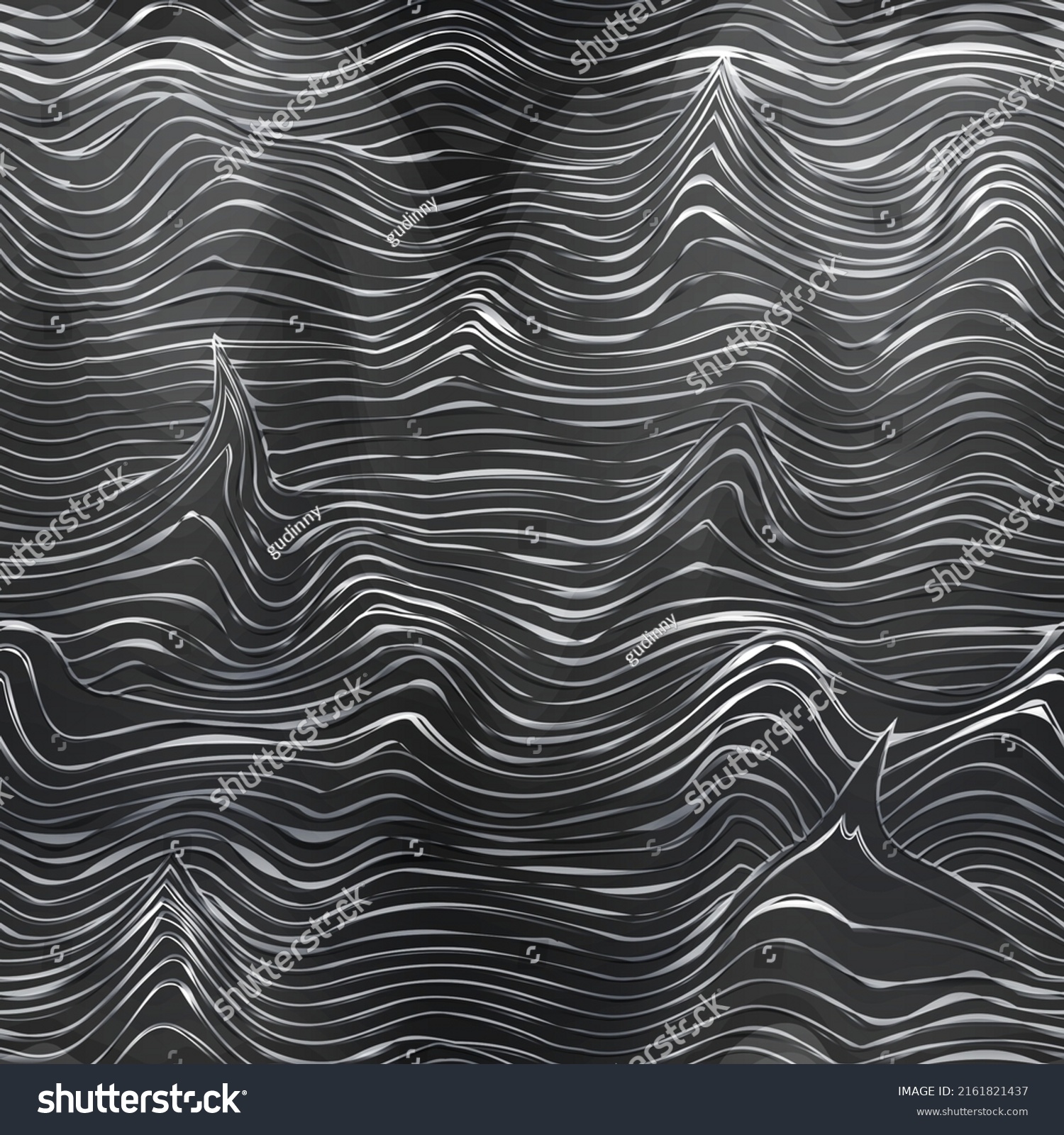 Gray Color Wave Seamless Texture Stock Vector (Royalty Free) 2161821437 ...