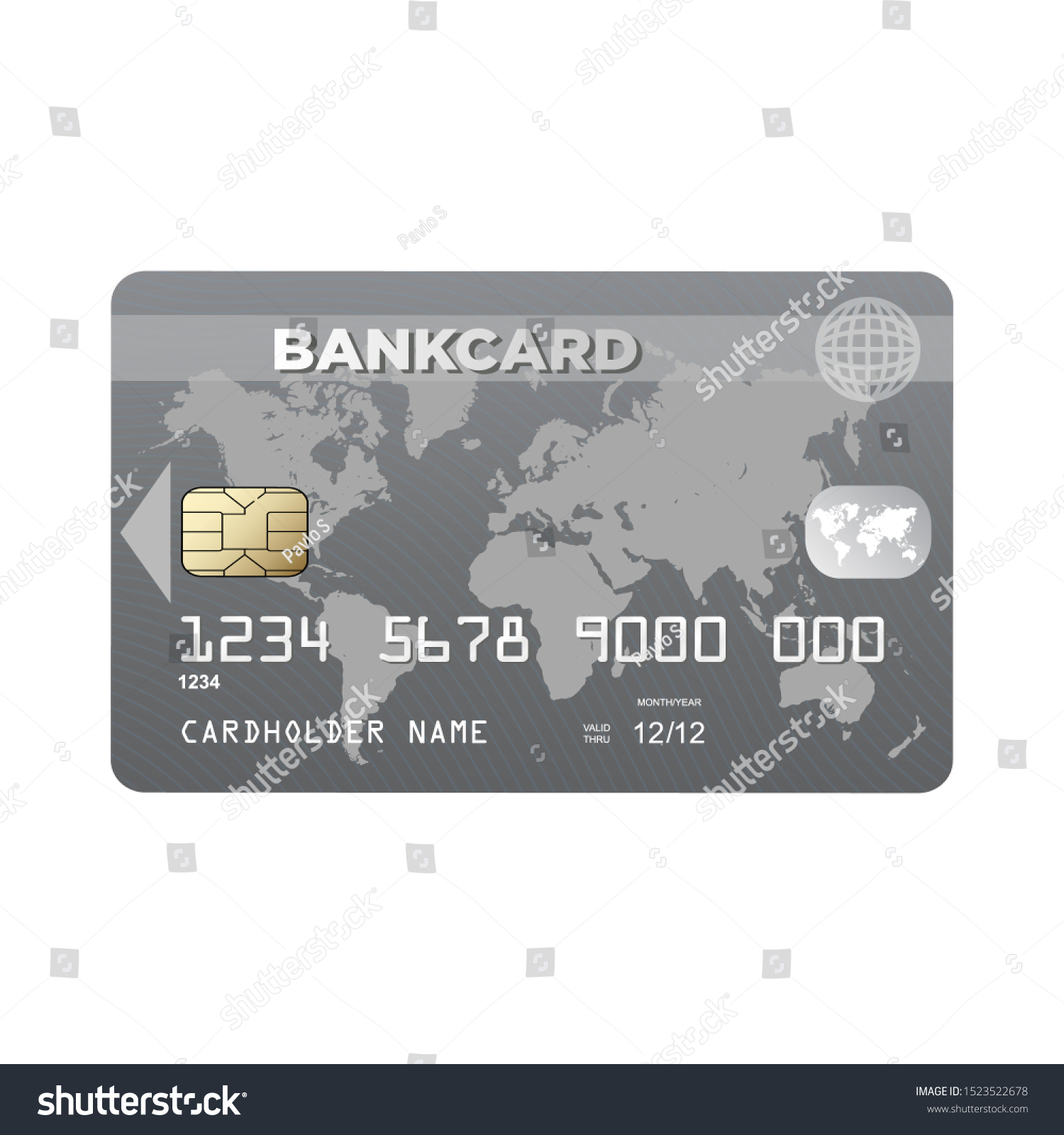 Gray Credit Card Vector Stock Vector (Royalty Free) 1523522678 ...