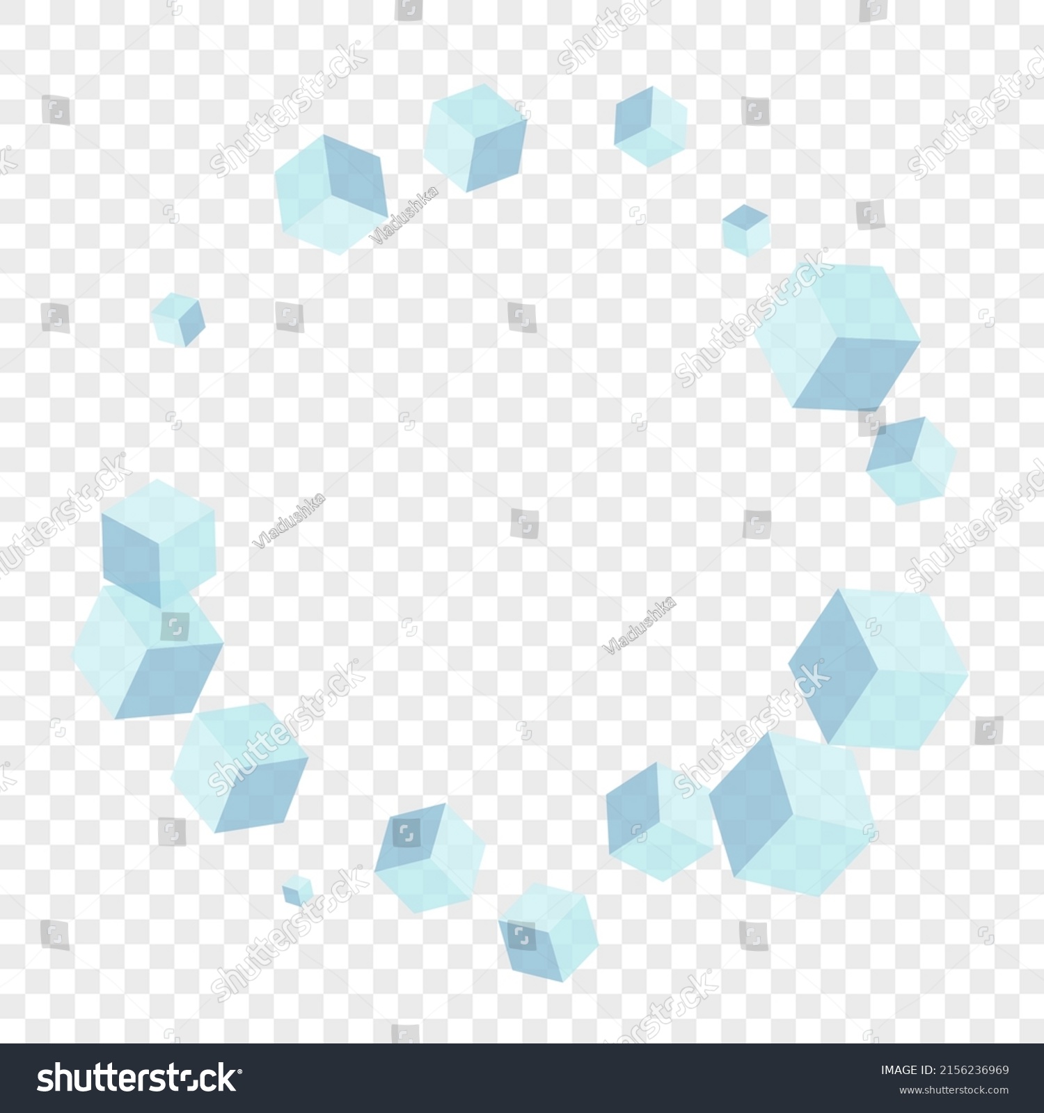 Gray Cube Background Transparent Vector Geometric Stock Vector (Royalty ...