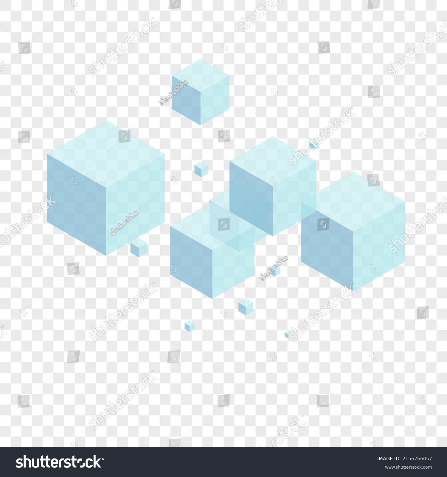 Gray Cubic Background Transparent Vector Square Stock Vector (Royalty ...