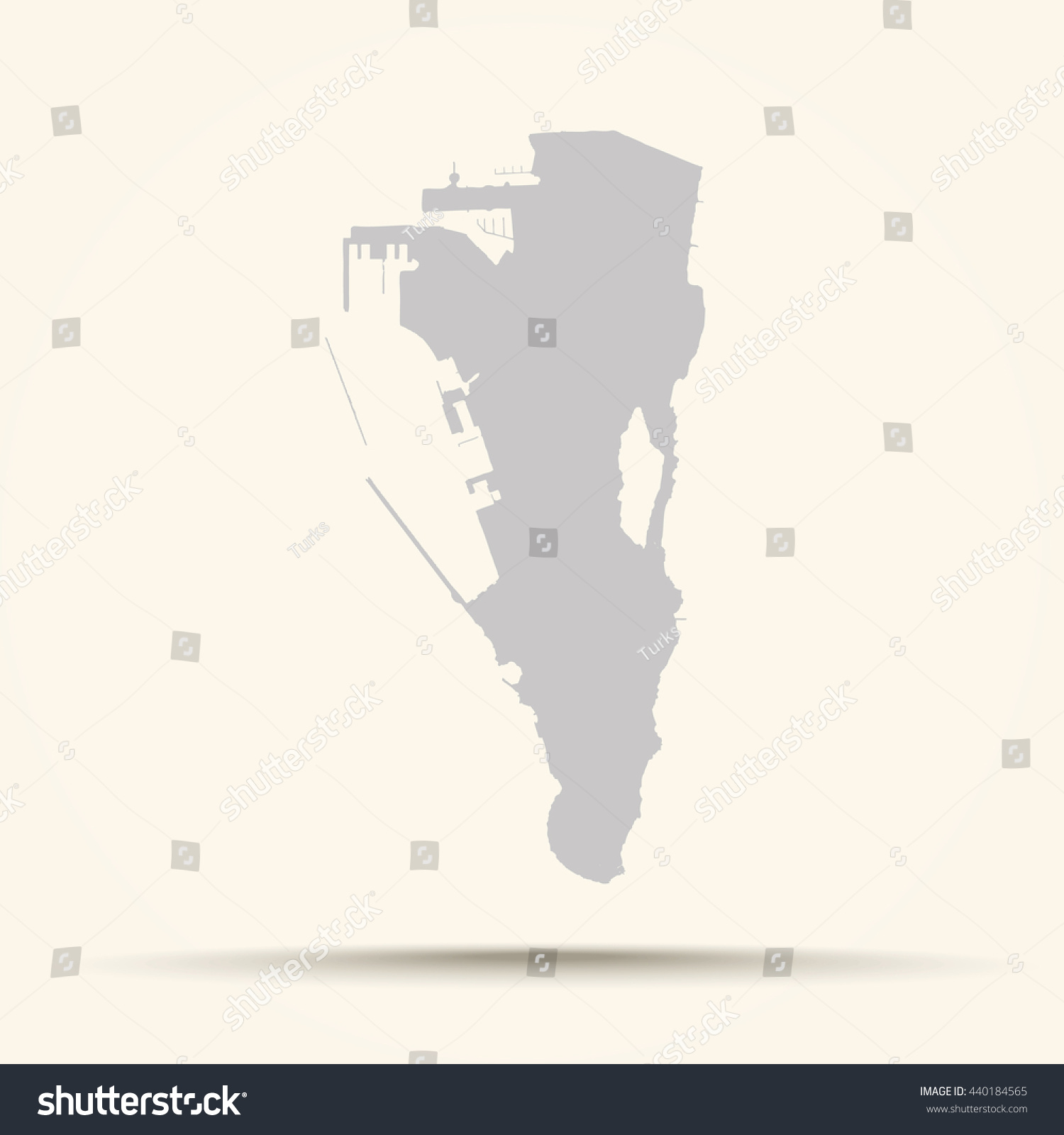 Gray Gibraltar Map Illustration Stock Vector (Royalty Free) 440184565