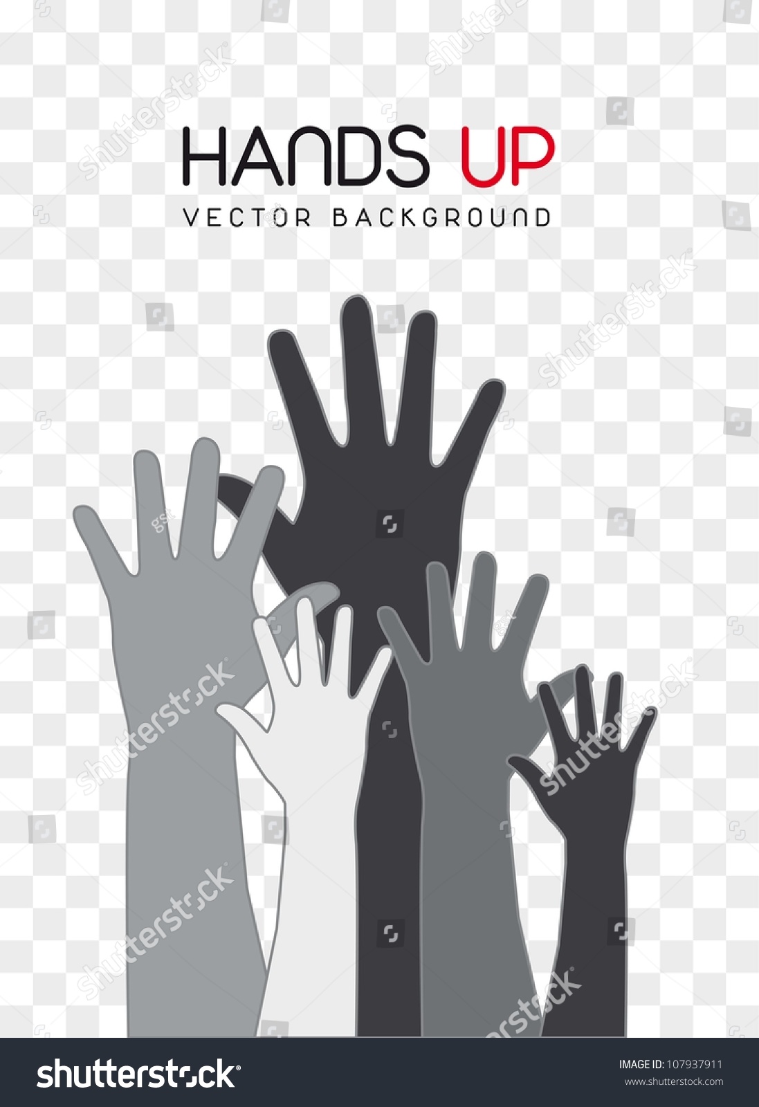 Gray Hands Over Square Background Vector Stock Vector (Royalty Free ...