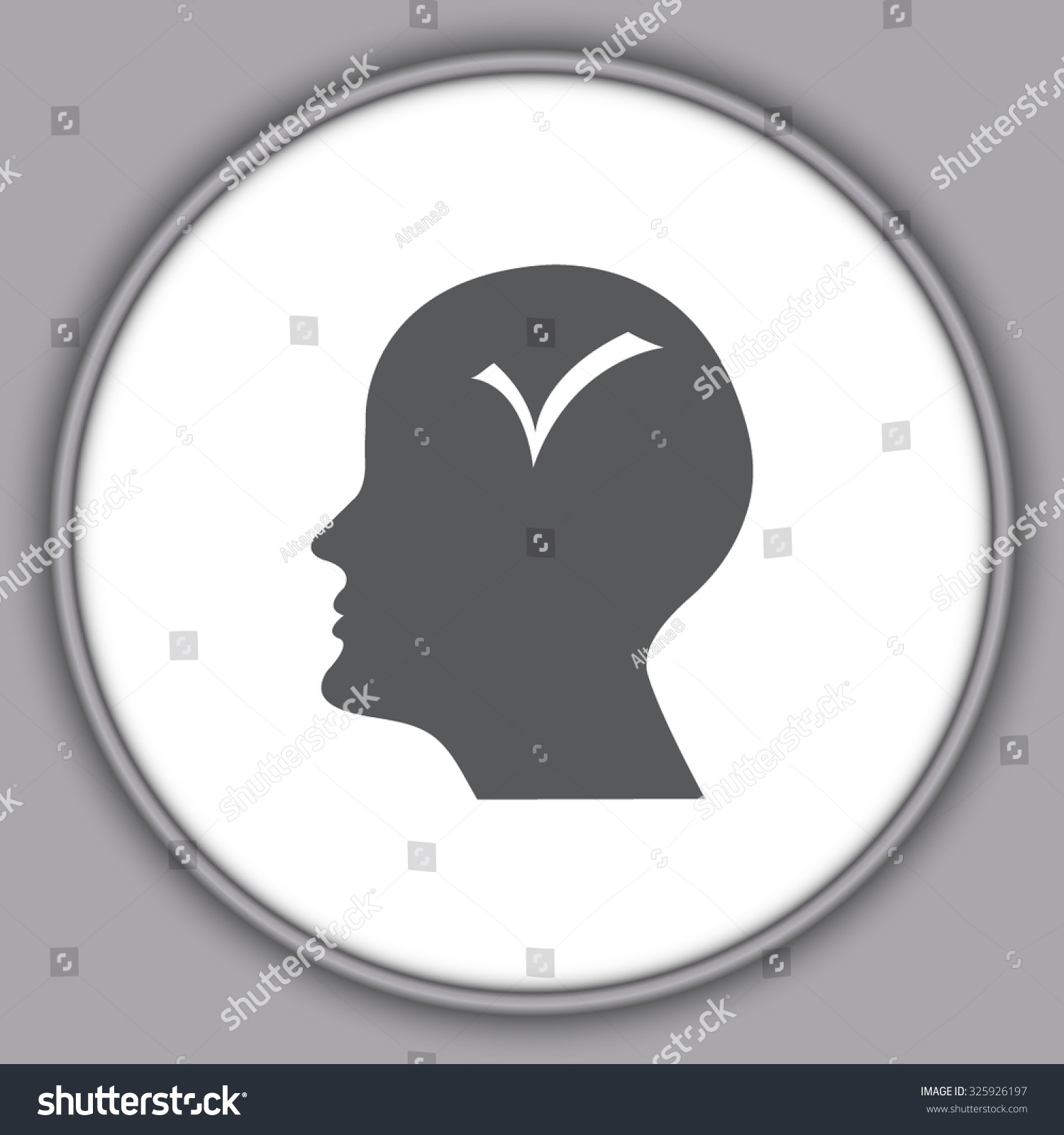 Gray Human Profile Picture Stock Vector (Royalty Free) 325926197