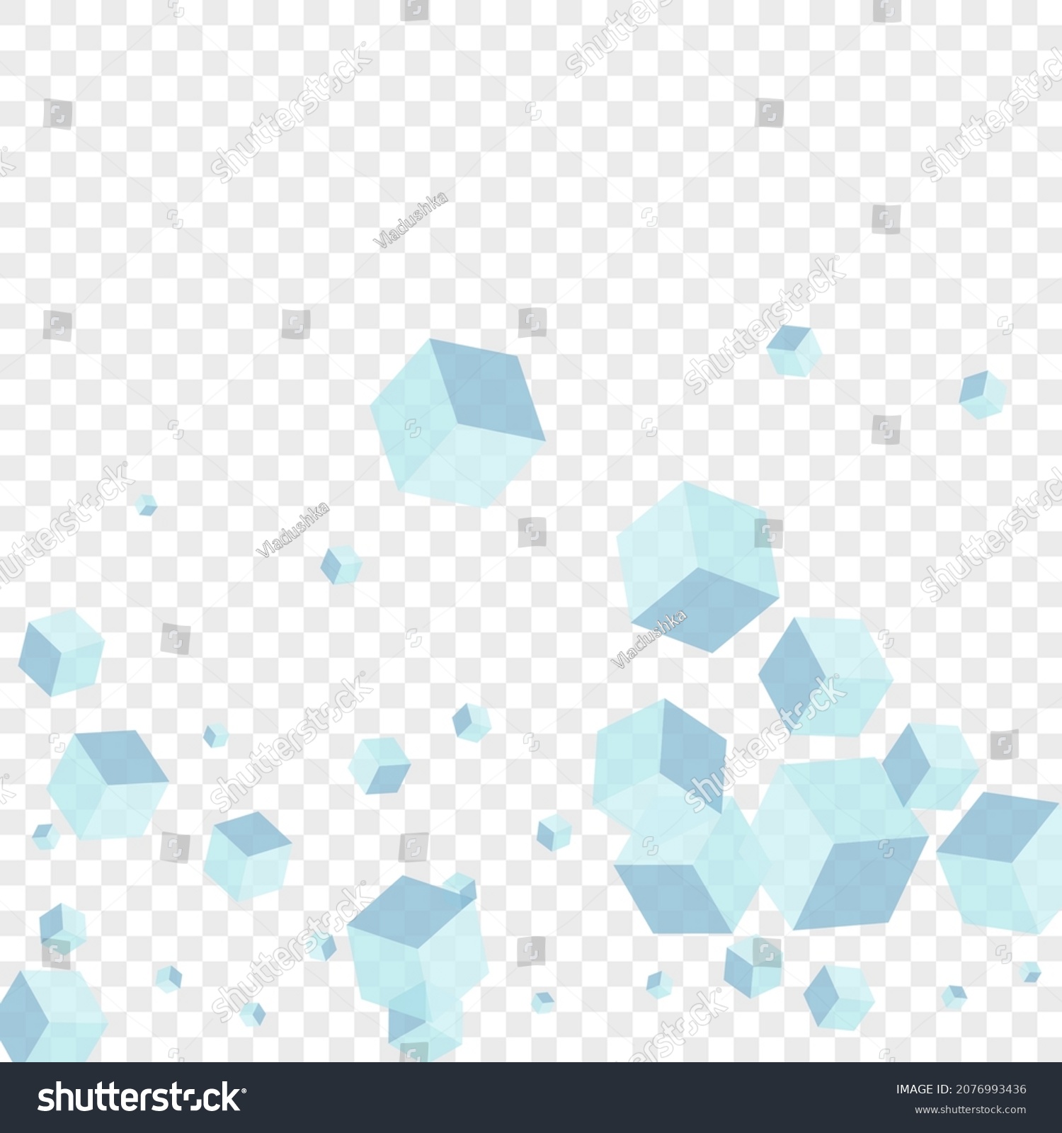 Gray Polygon Background Transparent Vector Cube Stock Vector (Royalty ...
