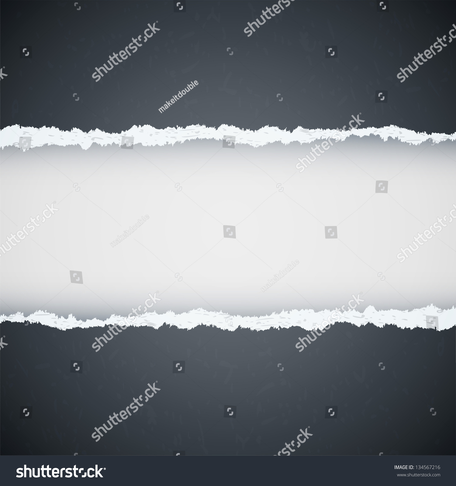 Gray Ripped Paper Stock Vector (Royalty Free) 134567216 | Shutterstock