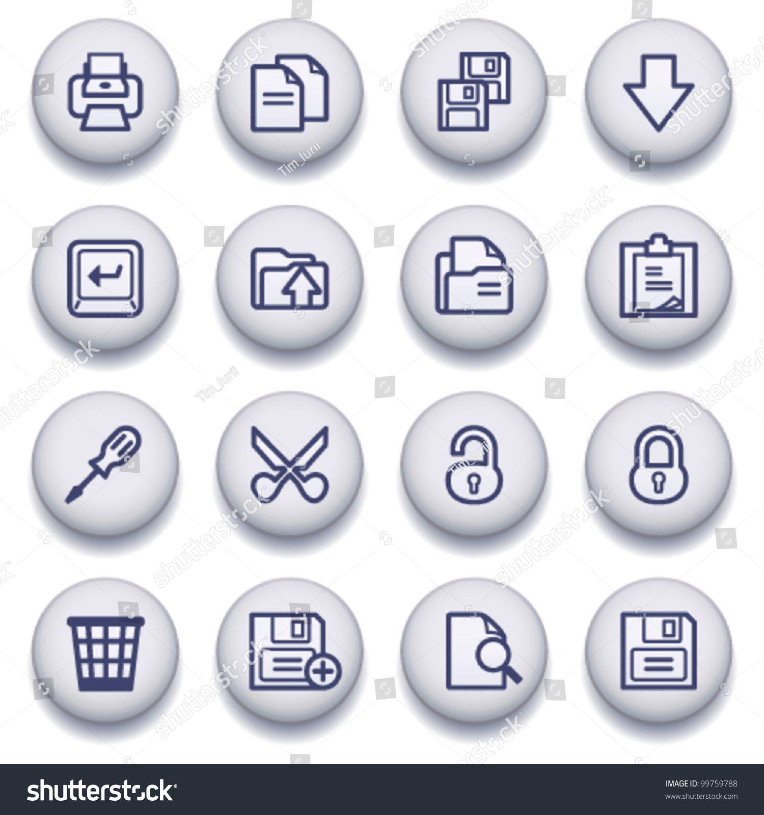Gray Symbols Web 4 Stock Vector (Royalty Free) 99759788