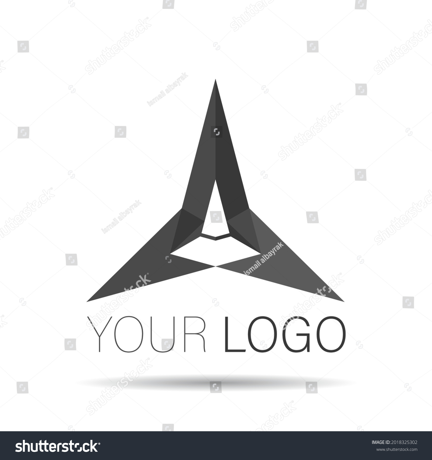 Gray Transparency Abstract Logo White Isolated Stock Vector (Royalty ...