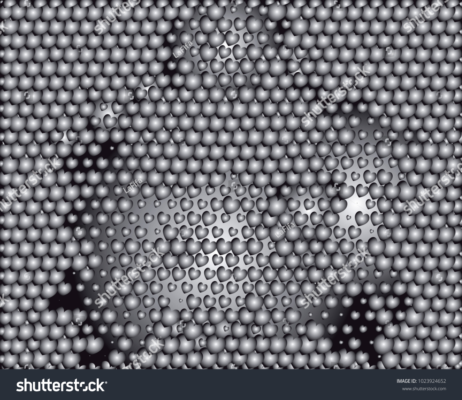 Grayscale Background Bubbles Abstract Geometric Pattern Stock Vector ...