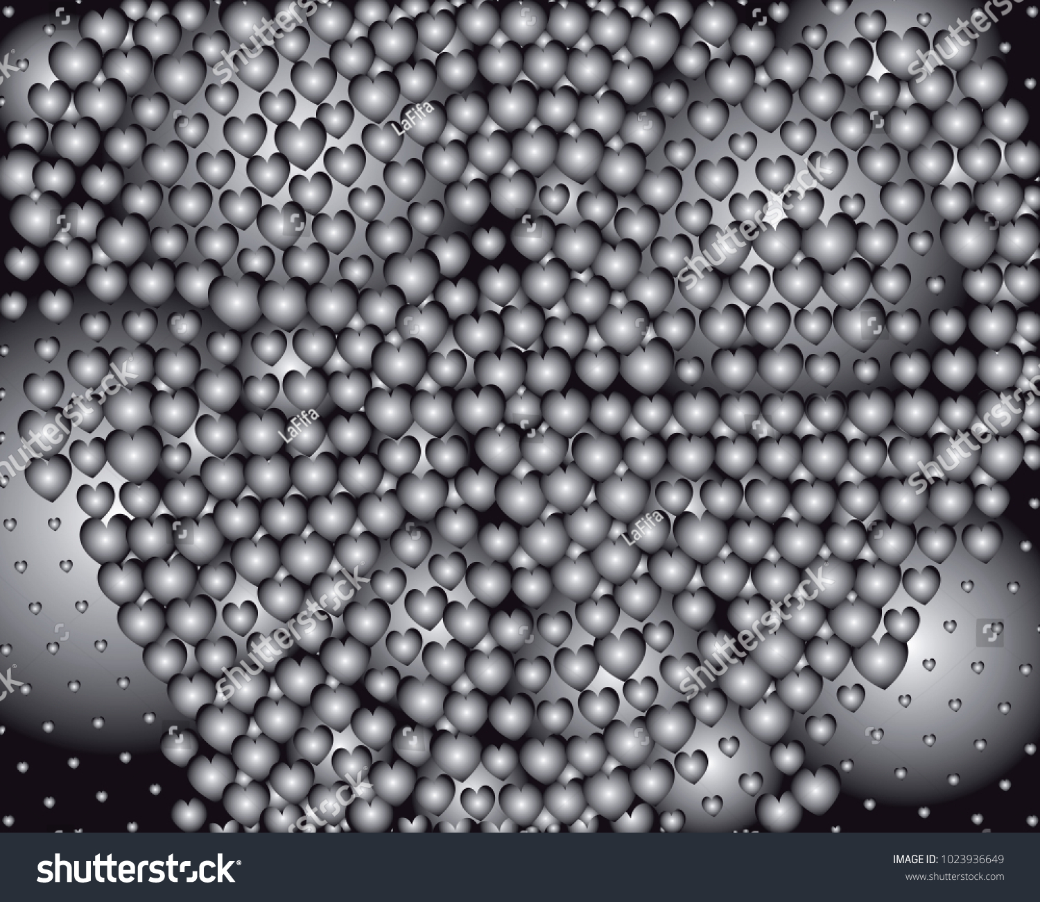 Grayscale Background Bubbles Abstract Geometric Pattern Stock Vector ...