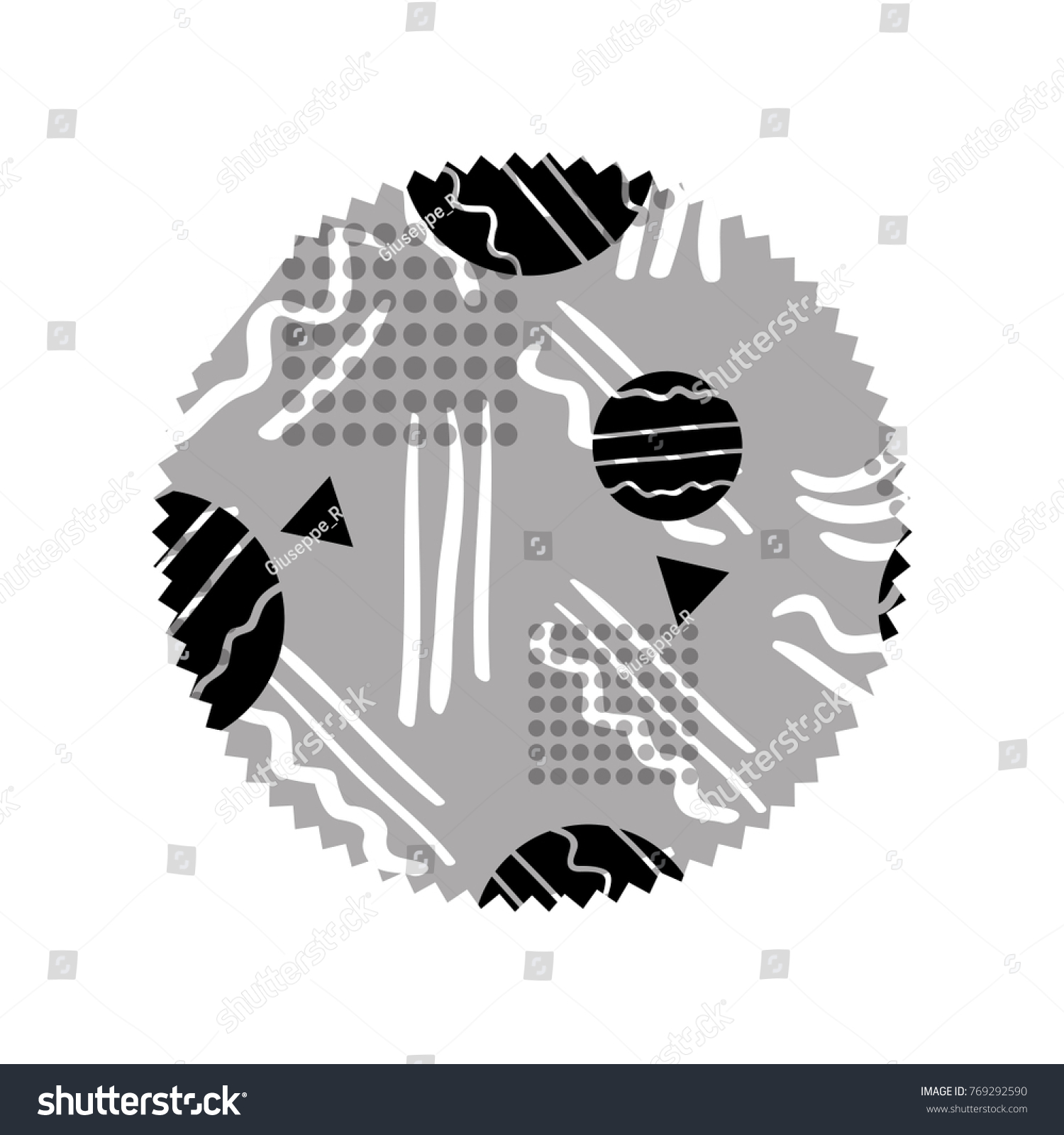 Grayscale Circle Graphic Figure Style Background Stock Vector (Royalty Free) 769292590 ...