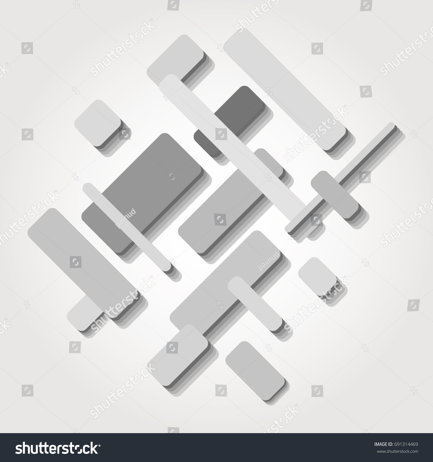 Grayscale Minimalist Design Creative Concept Geometric Stock Vector ...
