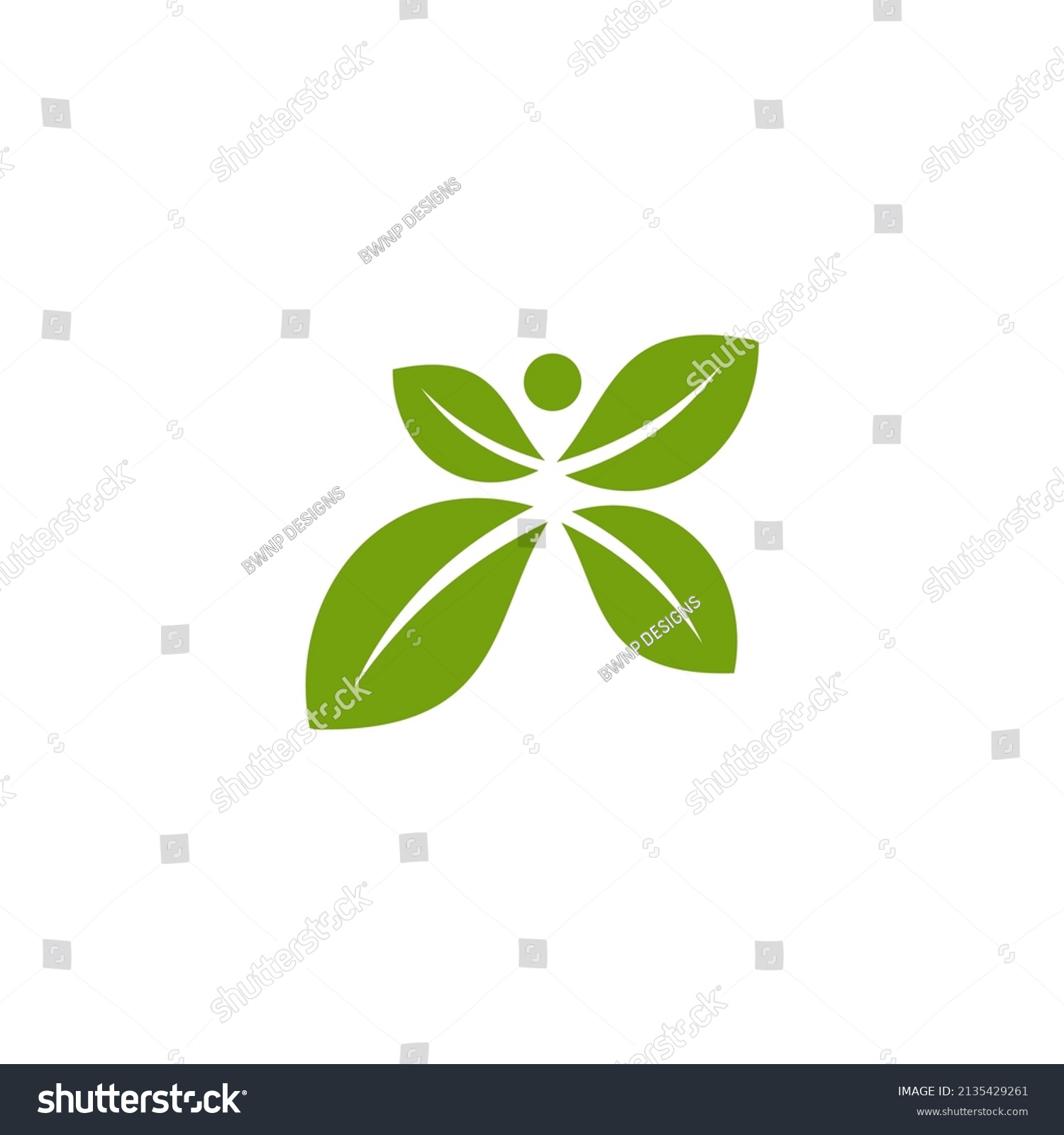 Grean Leaf Abstract Logo Vector Stock Stock Vector (Royalty Free ...