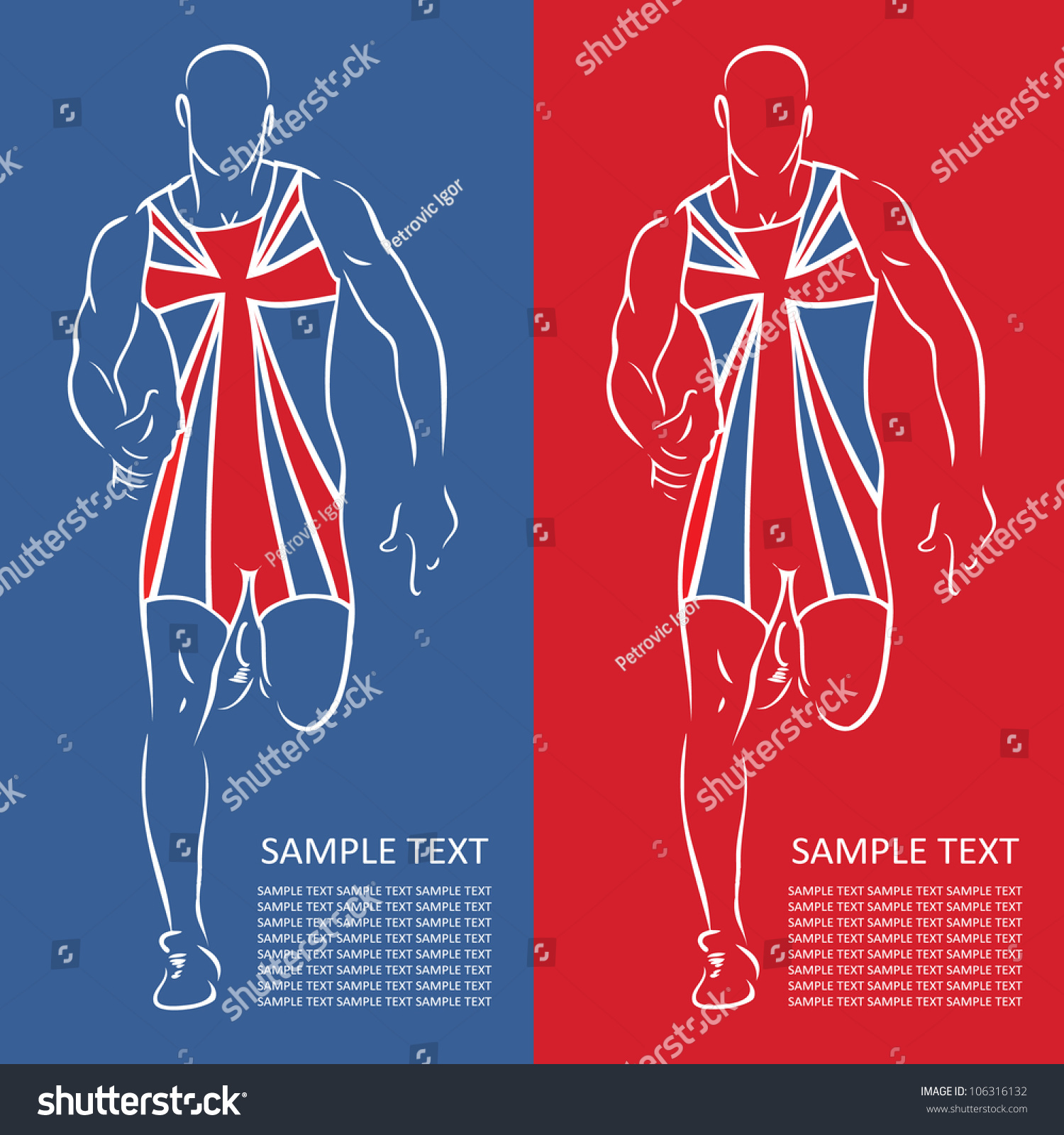Great Britain Runner Vector Illustration Stock Vector (Royalty Free ...