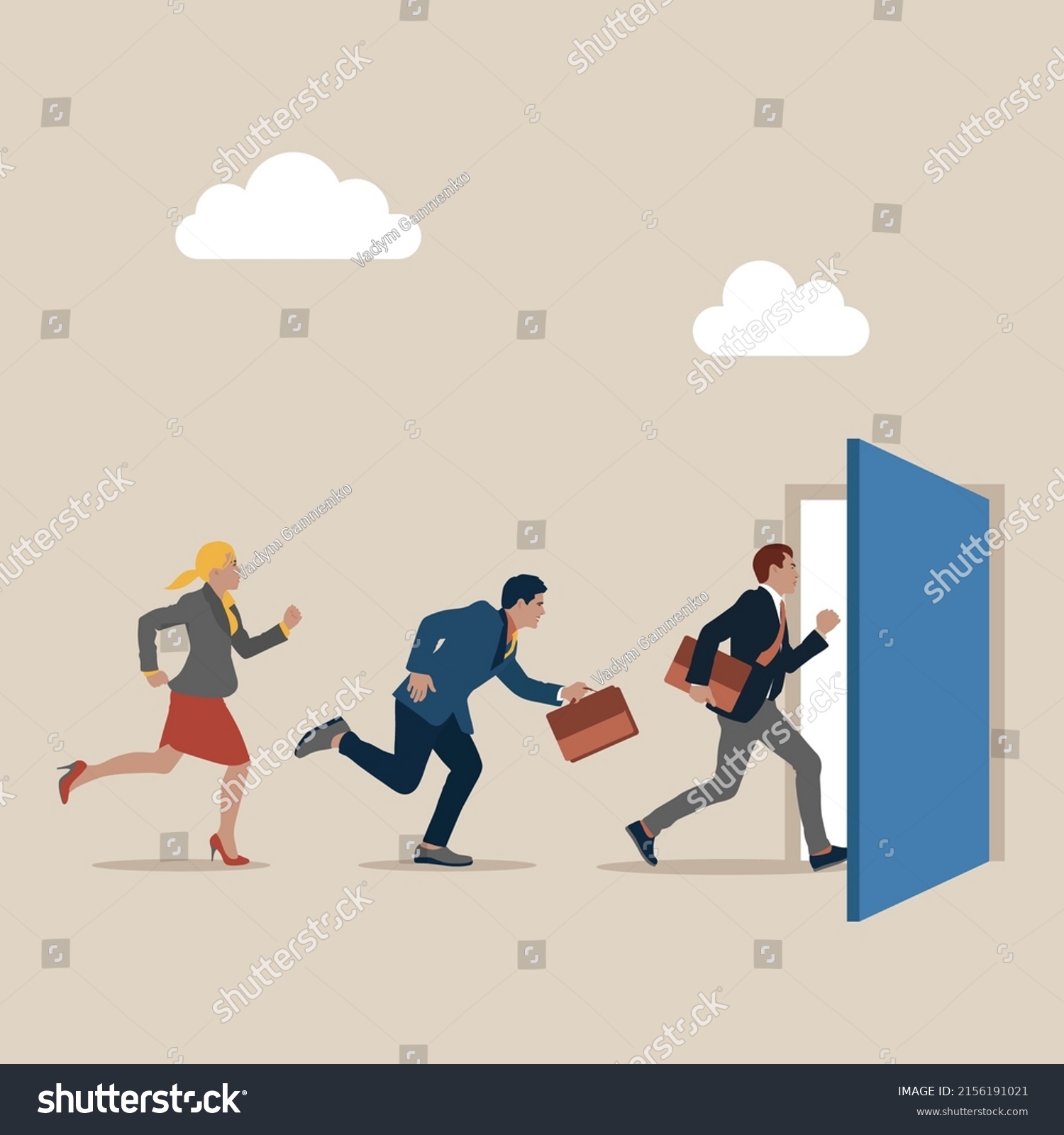 Great Resignation Employee Resign Quit Leaving Stock Vector Royalty