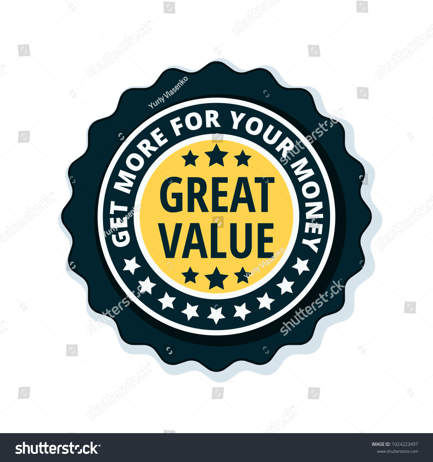 Great Value Label Illustration Stock Vector (Royalty Free) 1024223497 ...