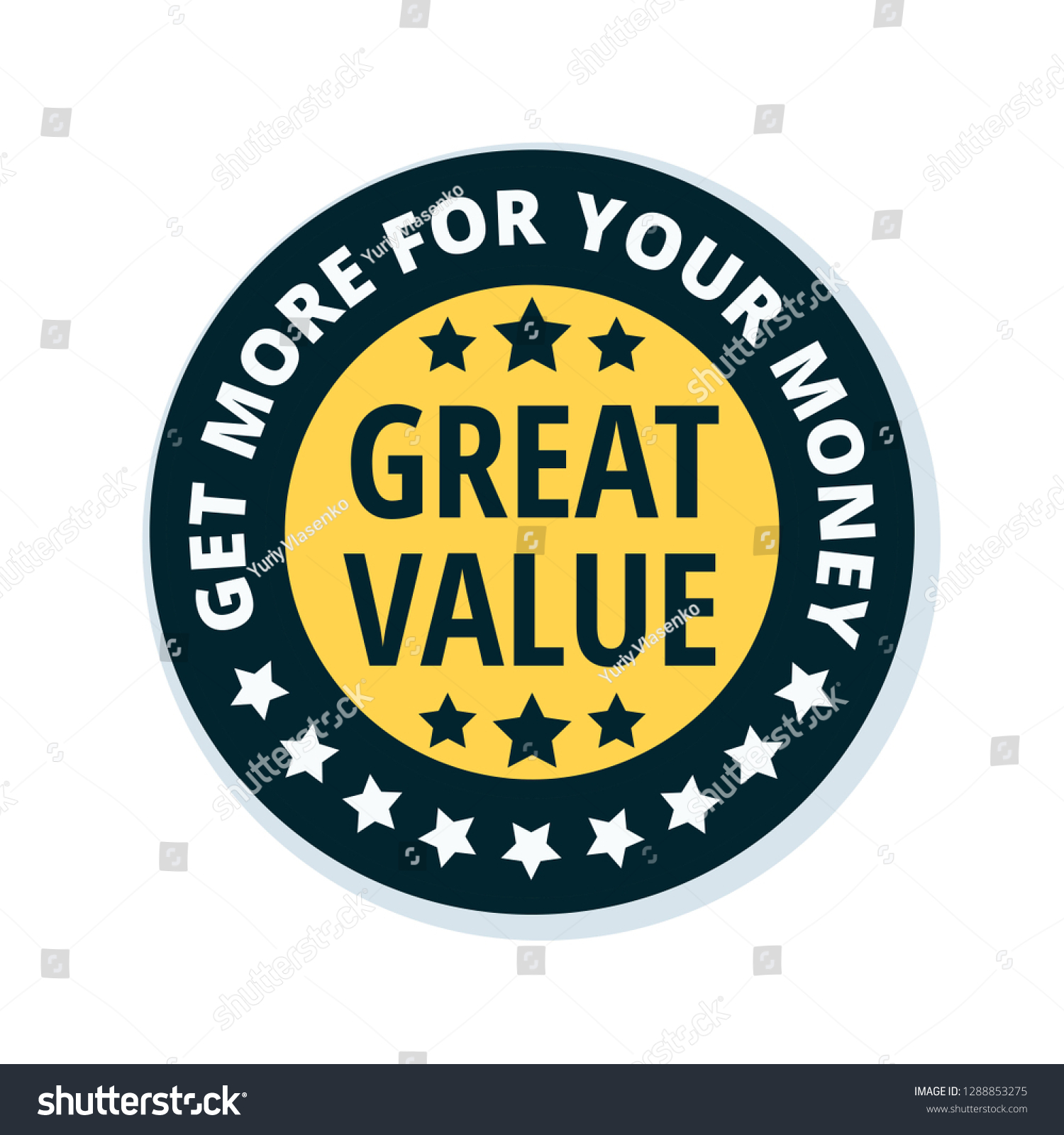 Great Value Label Illustration Stock Vector (Royalty Free) 1288853275