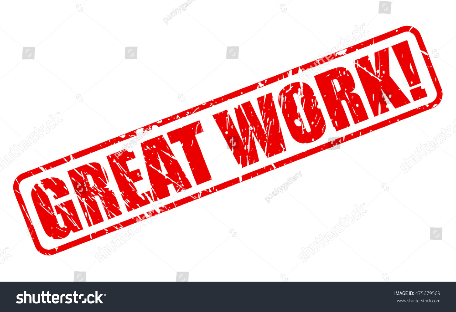 Great Work Red Stamp Text On Stock Vector (Royalty Free) 475679569 ...