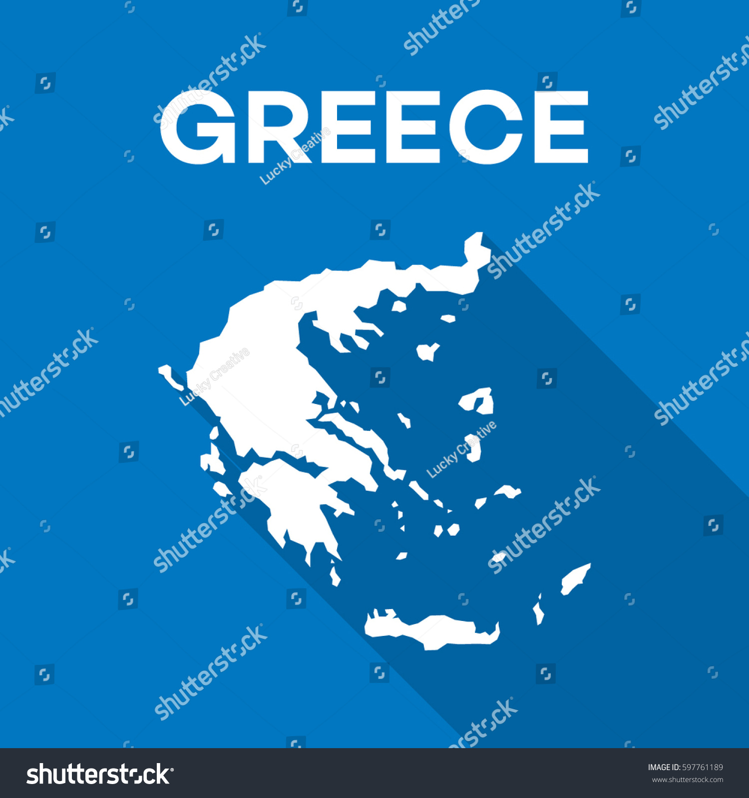 Greece Greek Map Designs Vector Illustration Stock Vector (Royalty Free ...