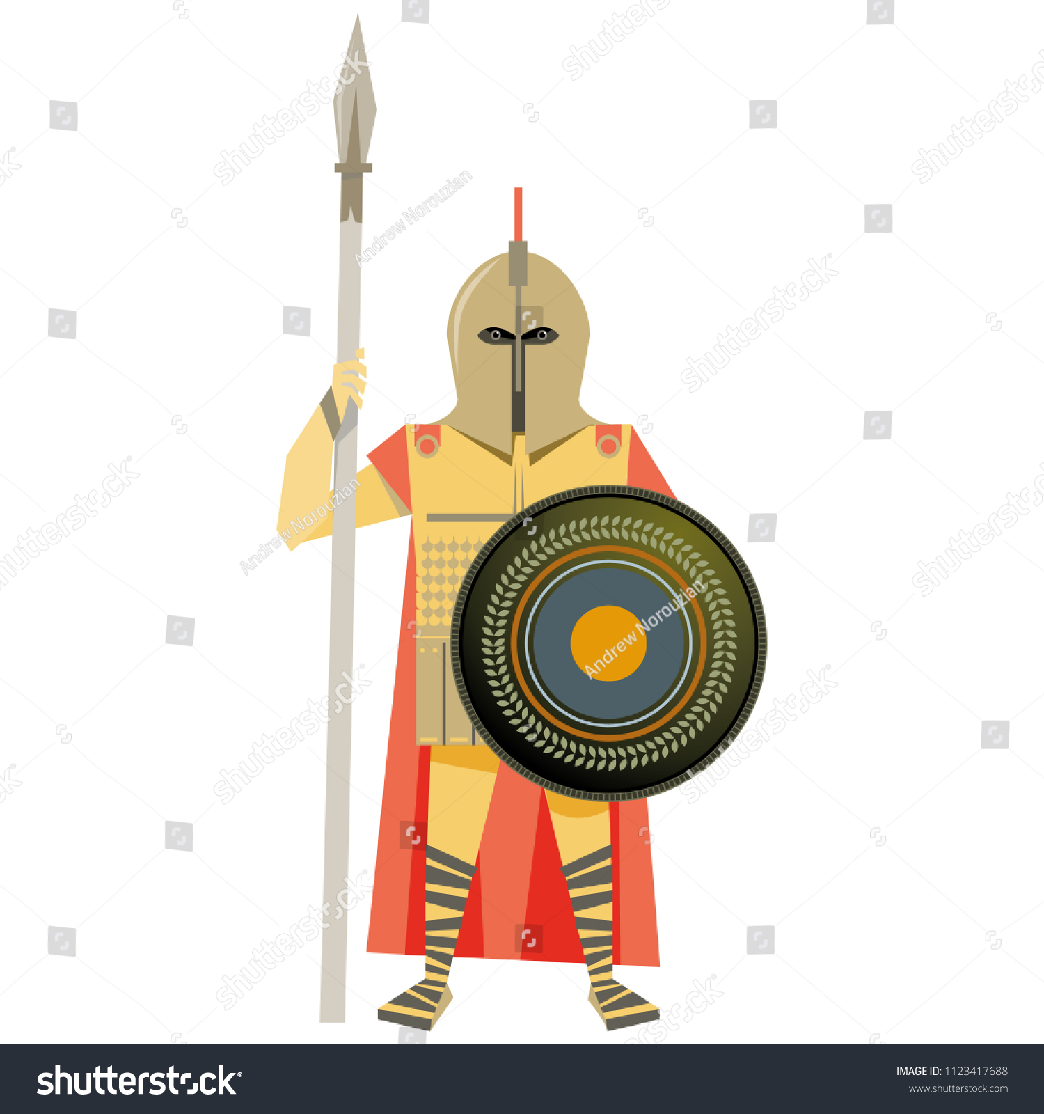 Greece Soldier Vector Ready Animate Stock Vector (Royalty Free ...