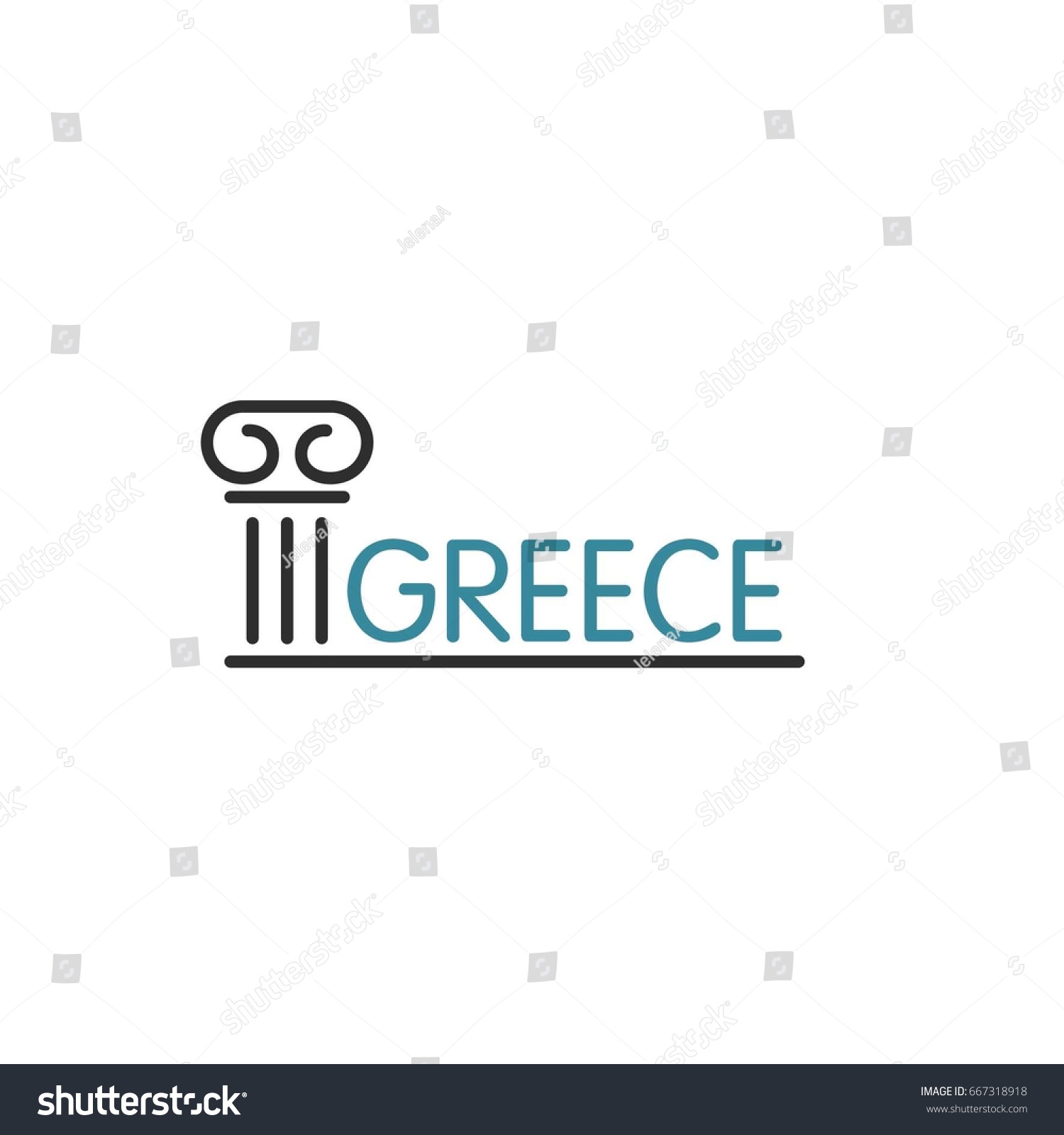 Greece Template Logo Stock Vector (Royalty Free) 667318918 | Shutterstock