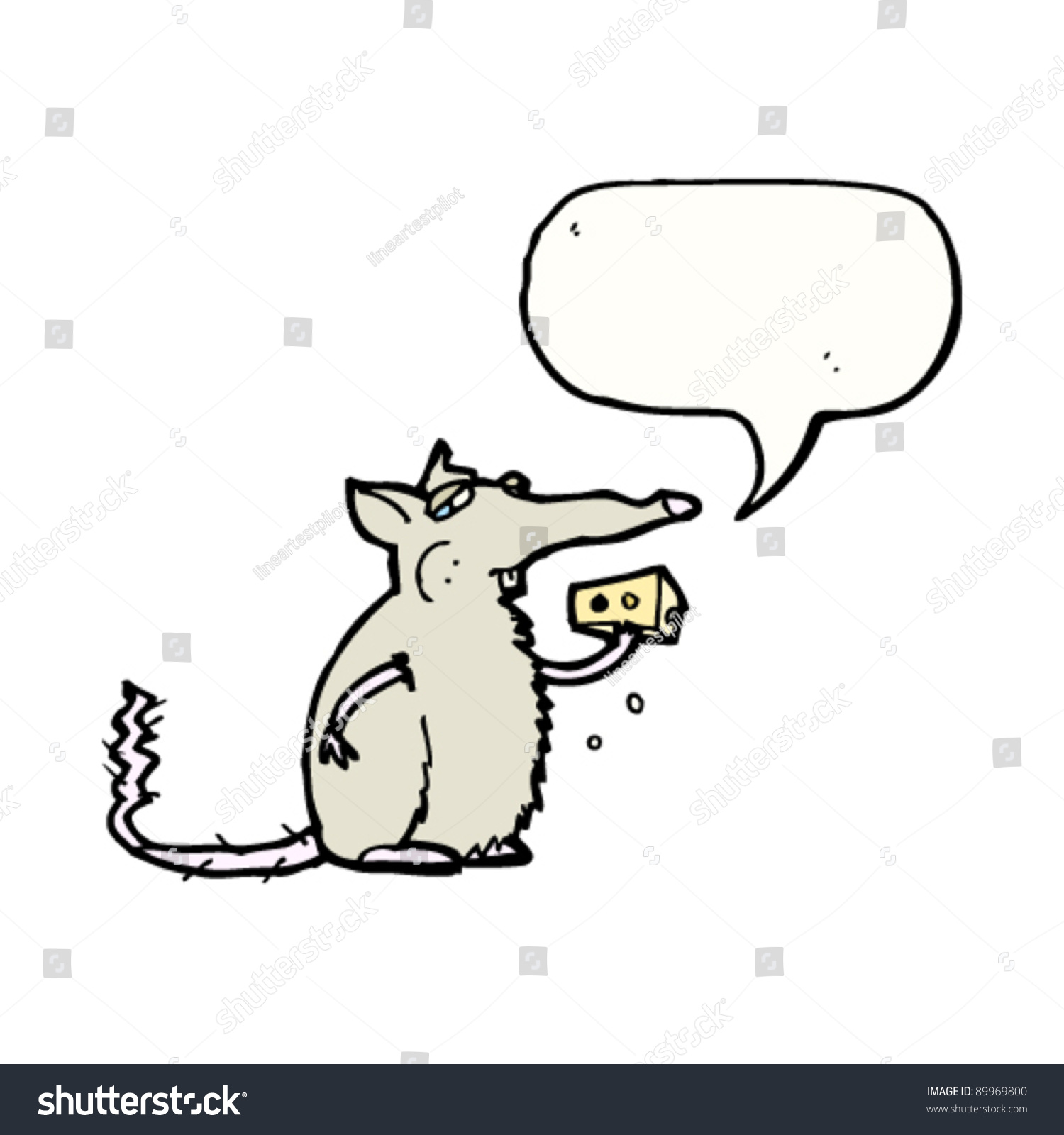 Greedy Rat Cartoon Stock Vector (Royalty Free) 89969800