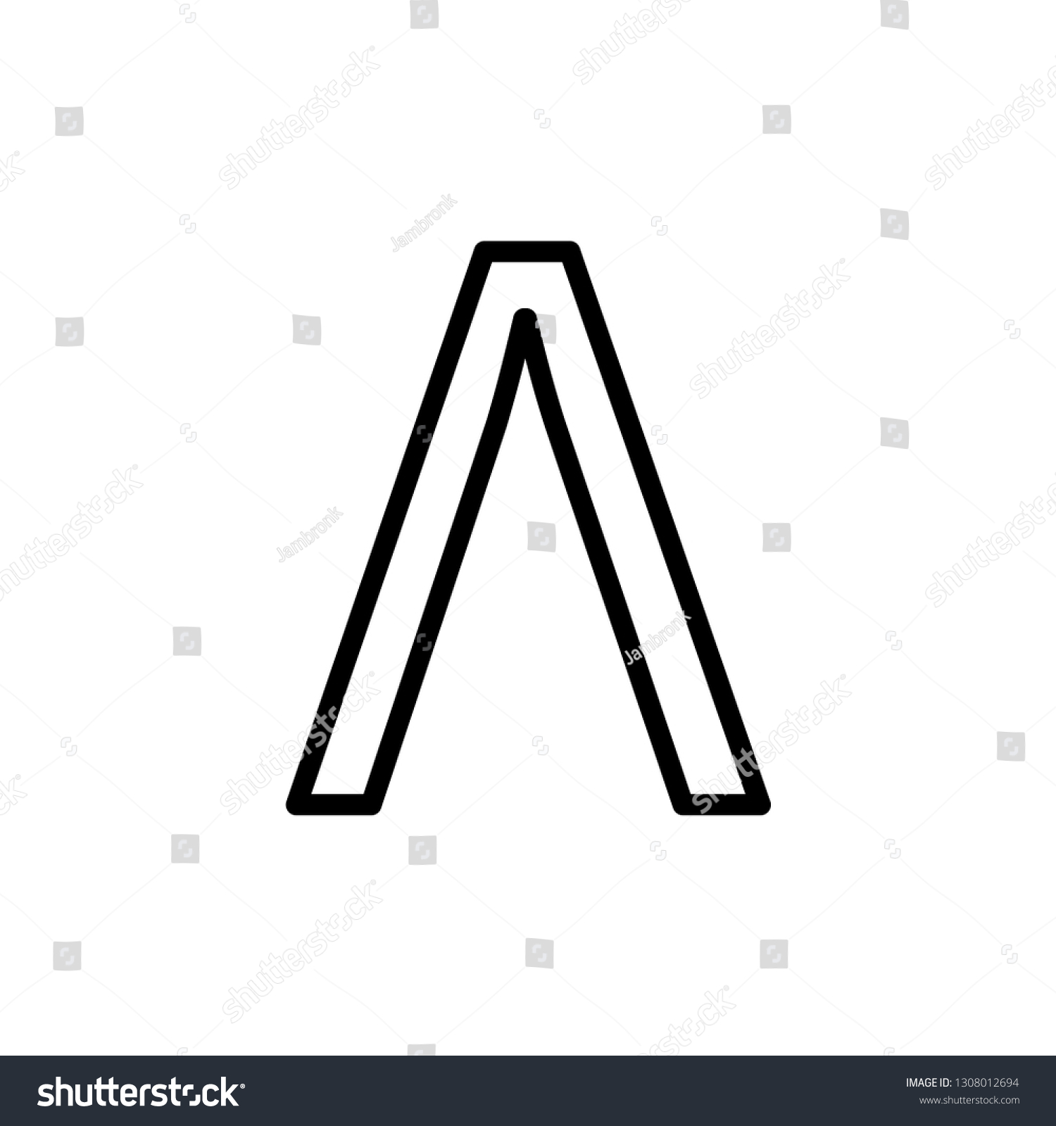 Greek Alphabet Lambda Vector Icon Stock Vector (Royalty Free) 1308012694