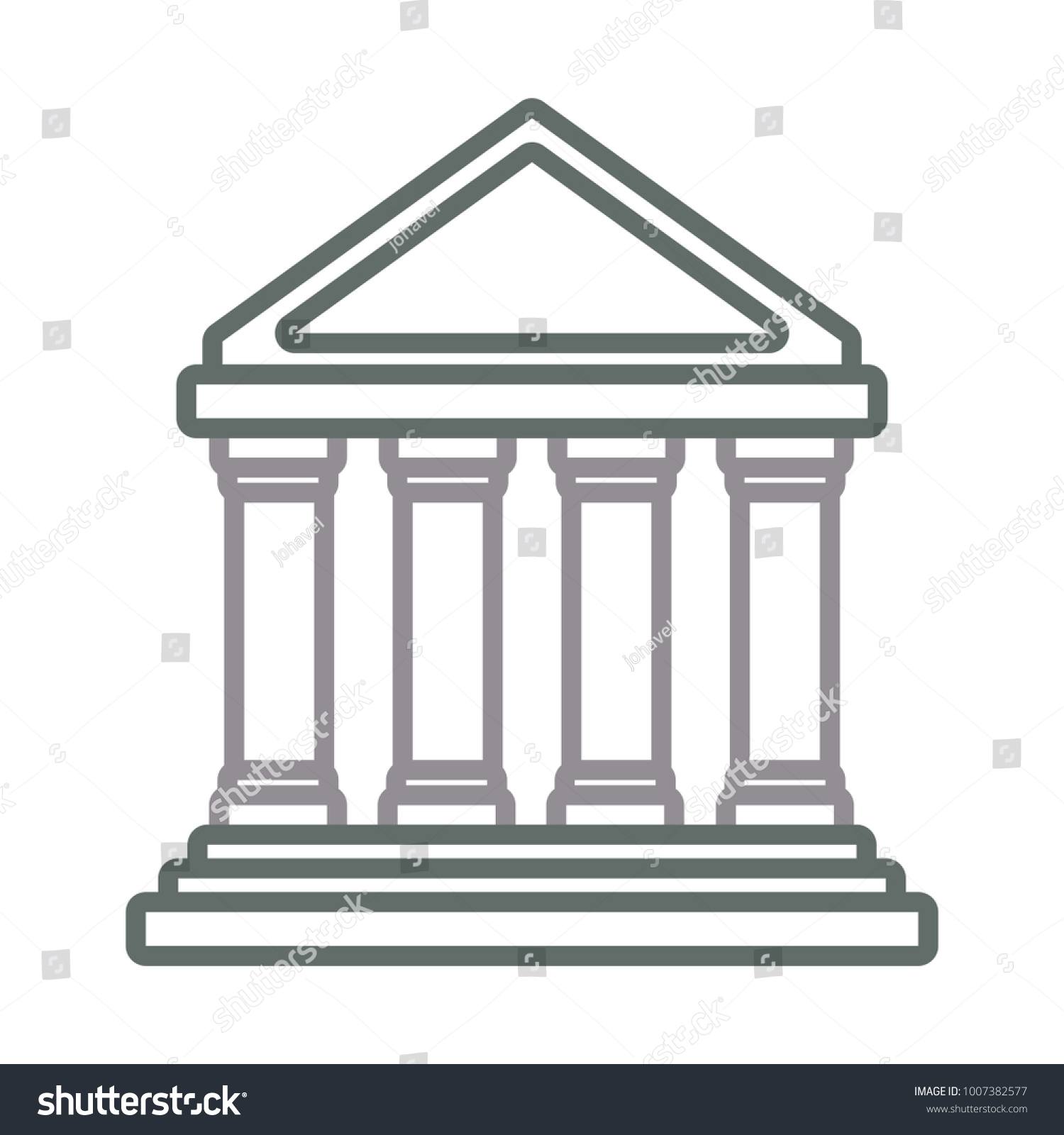 Greek Building Vector Illustration: vector de stock (libre de regalías ...