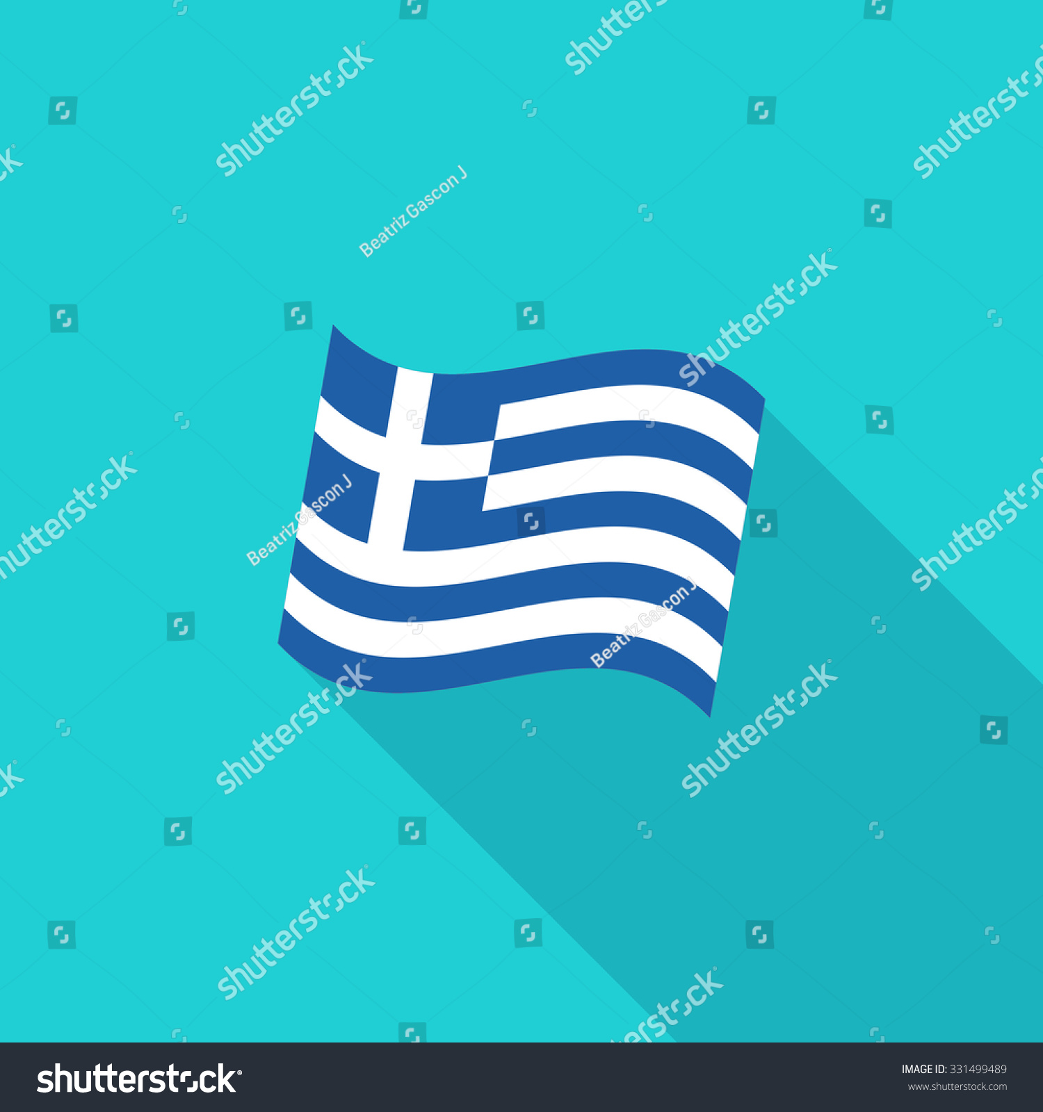 Greek Flag Stock Vector (Royalty Free) 331499489